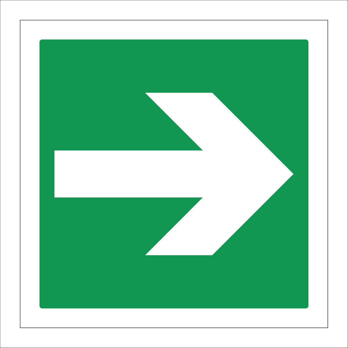 Arrow Right Direction Route White On Green Way Sign with Right Arrow ...