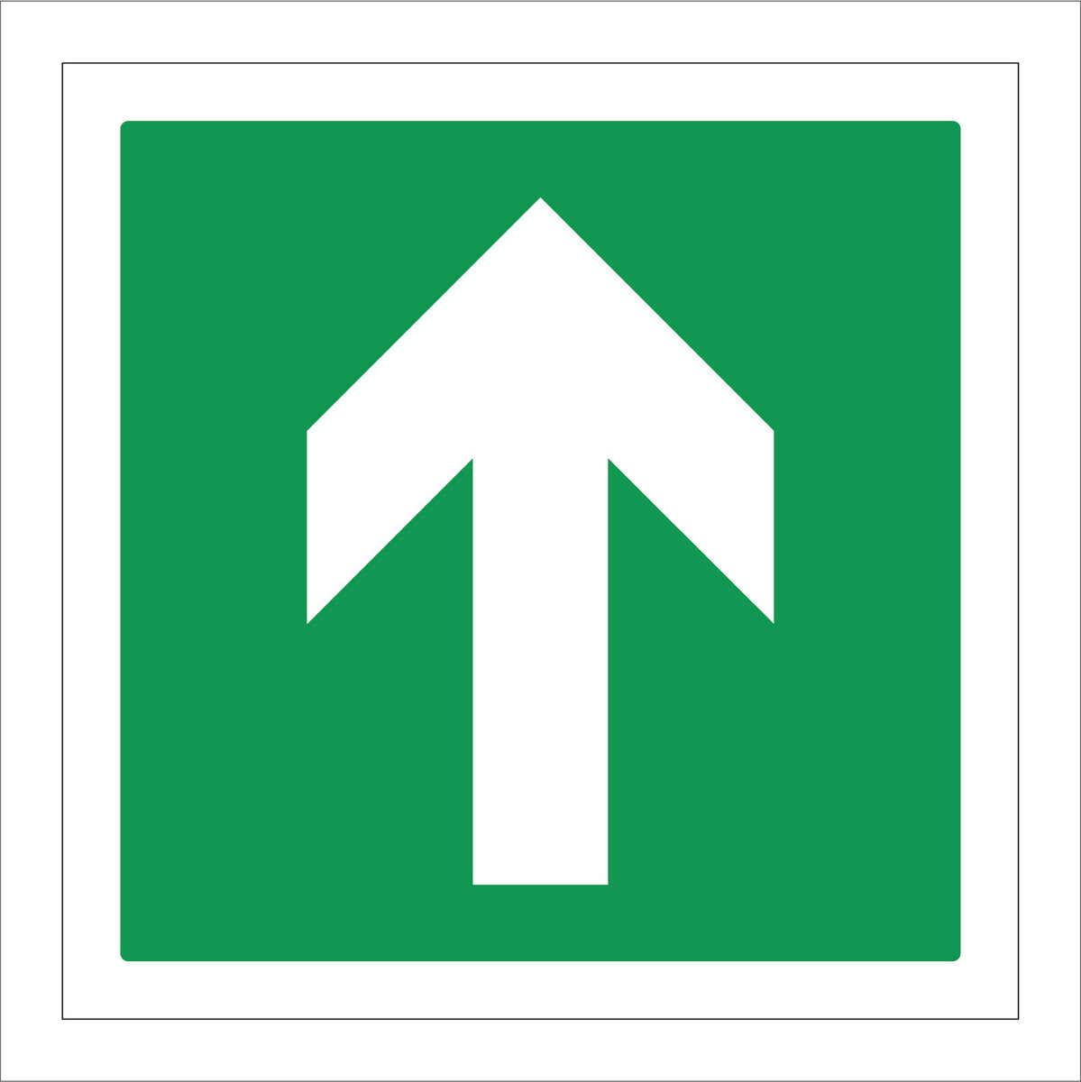 Arrow Ahead Straight On Up Direction Route Sign with Up Arrow – PWDirect