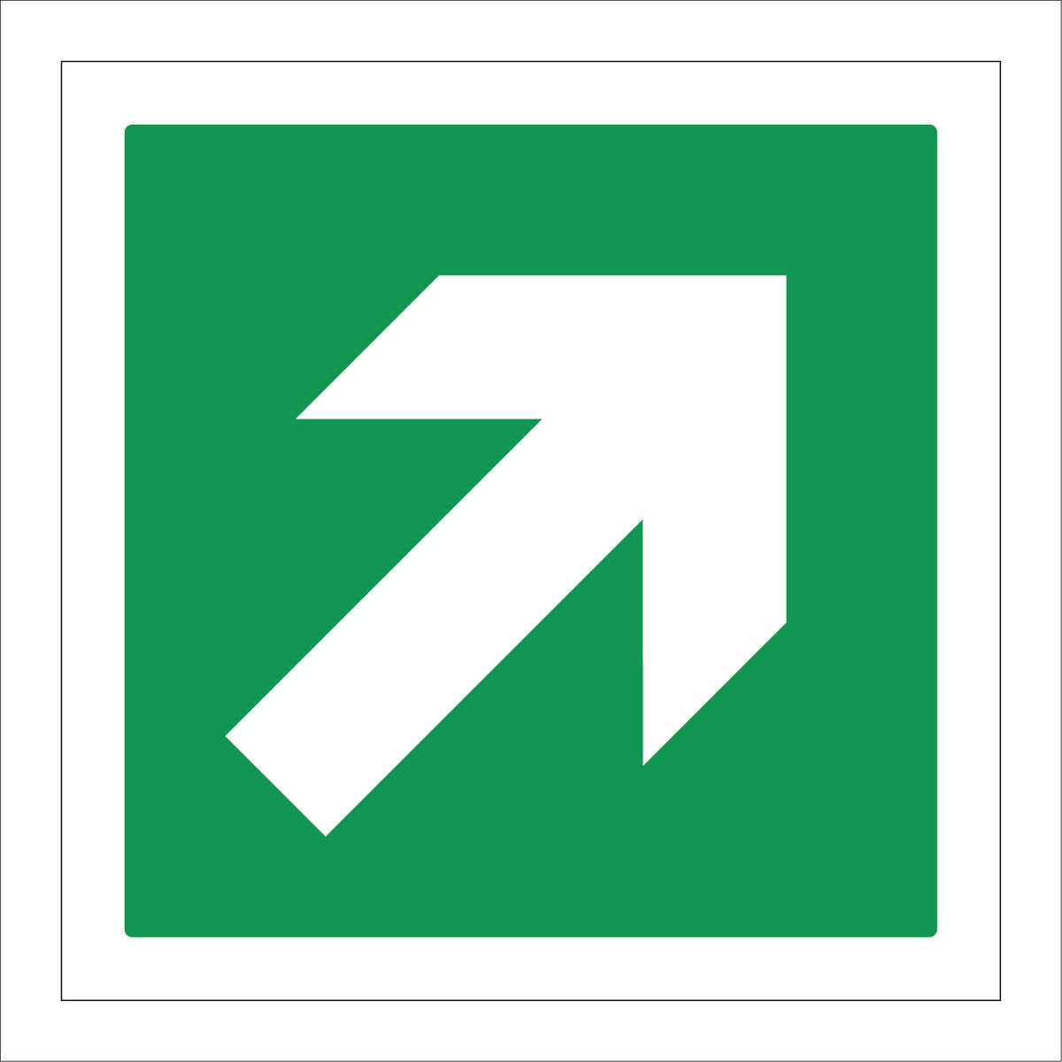 Arrow Diagonal Right Up Direction Route Way Sign with Arrow Diagonal Up ...
