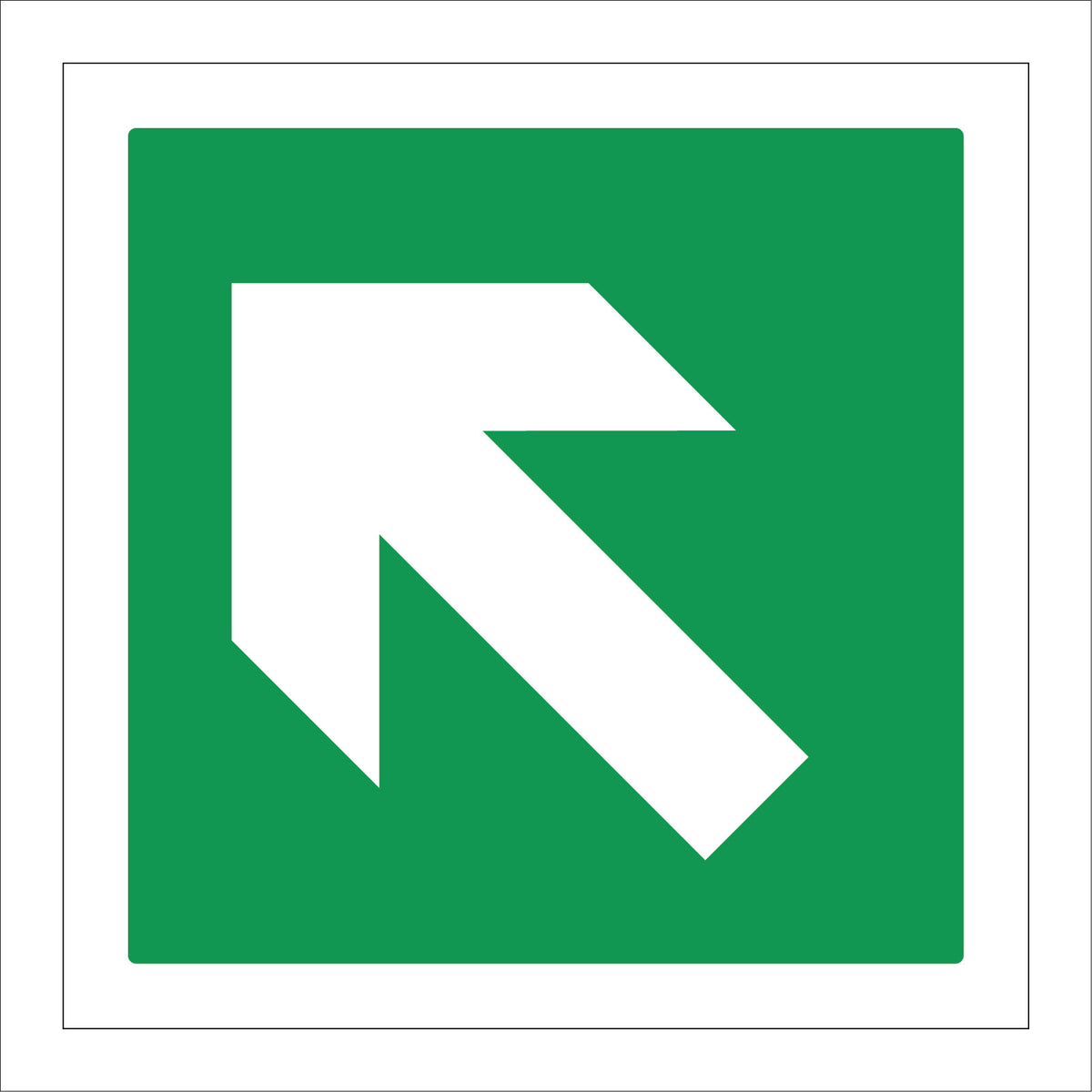 Arrow Diagonal Up Left Direction Way Route Exit Sign with Arrow ...