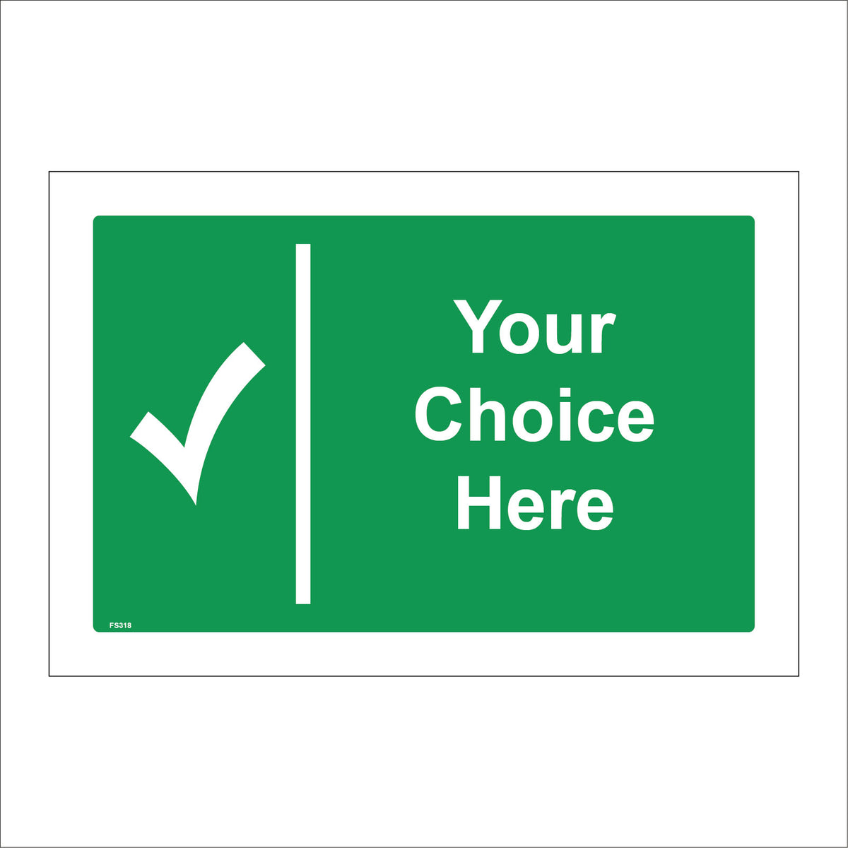 Assembly Point Tick Personalise Professional Custom Green – PWDirect