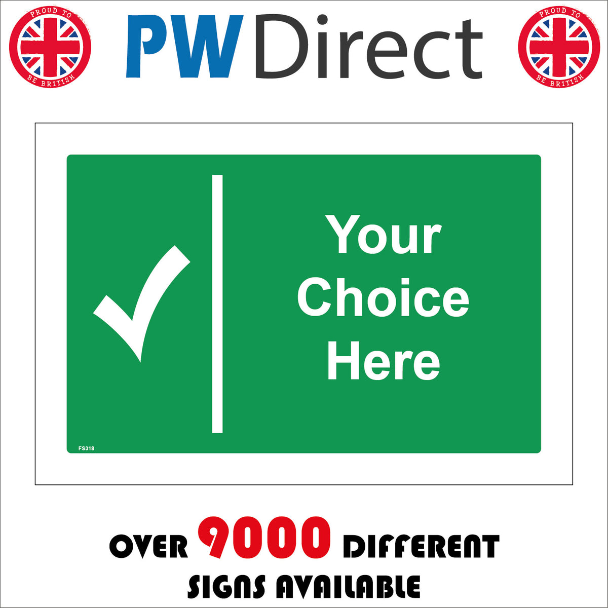Assembly Point Tick Personalise Professional Custom Green – PWDirect