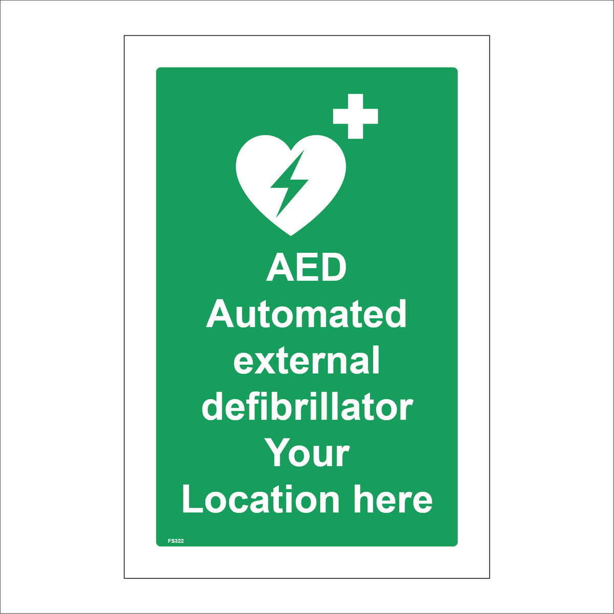 AED Defibrillator Your Location Choice Designated Area Custom – PWDirect