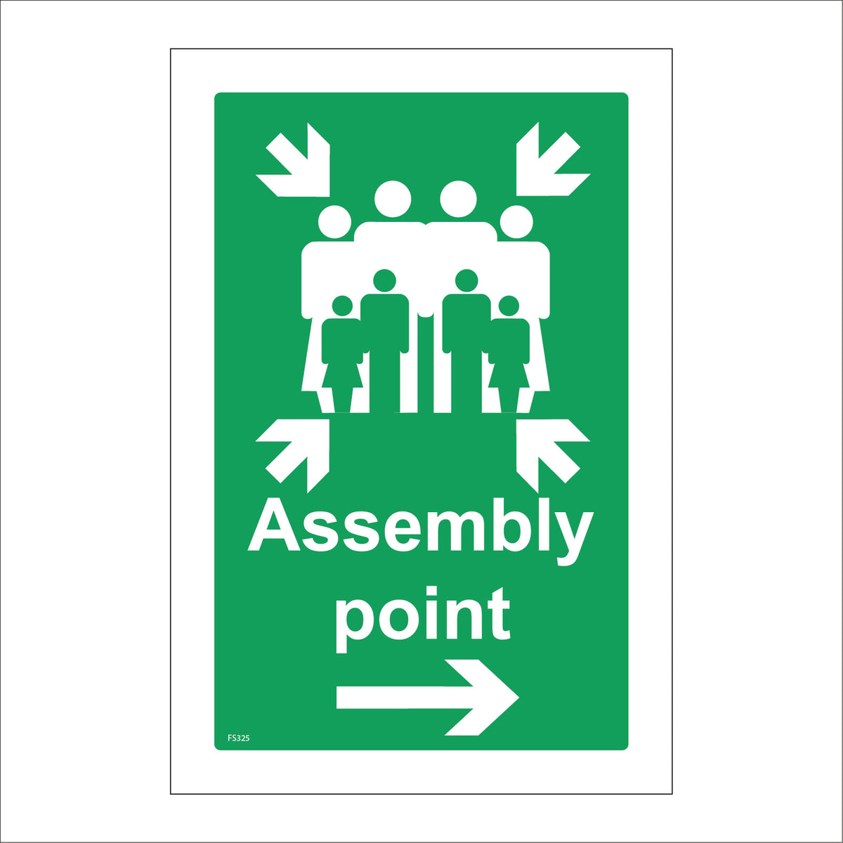Fire Assembly Point Family Evacuation Location Right Arrow – PWDirect