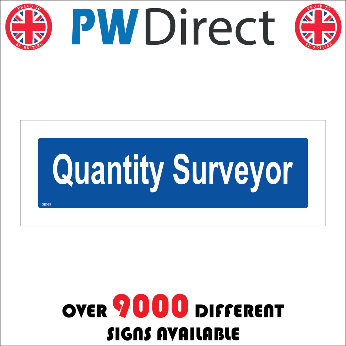 Quantity Surveyor Sign – PWDirect
