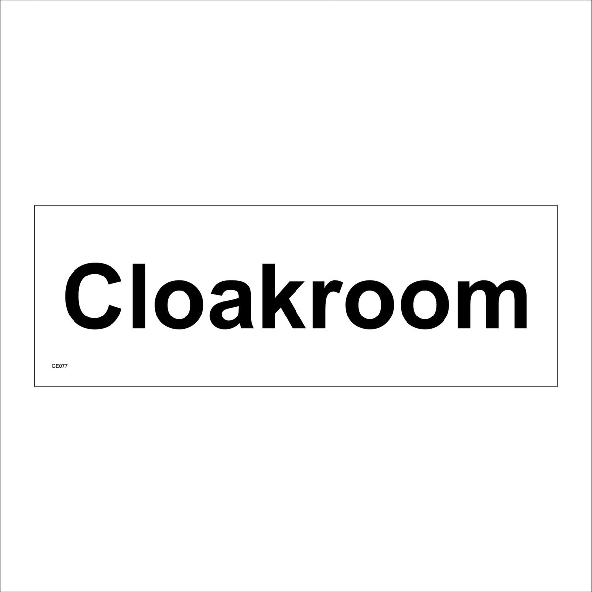 Cloakroom Sign – PWDirect