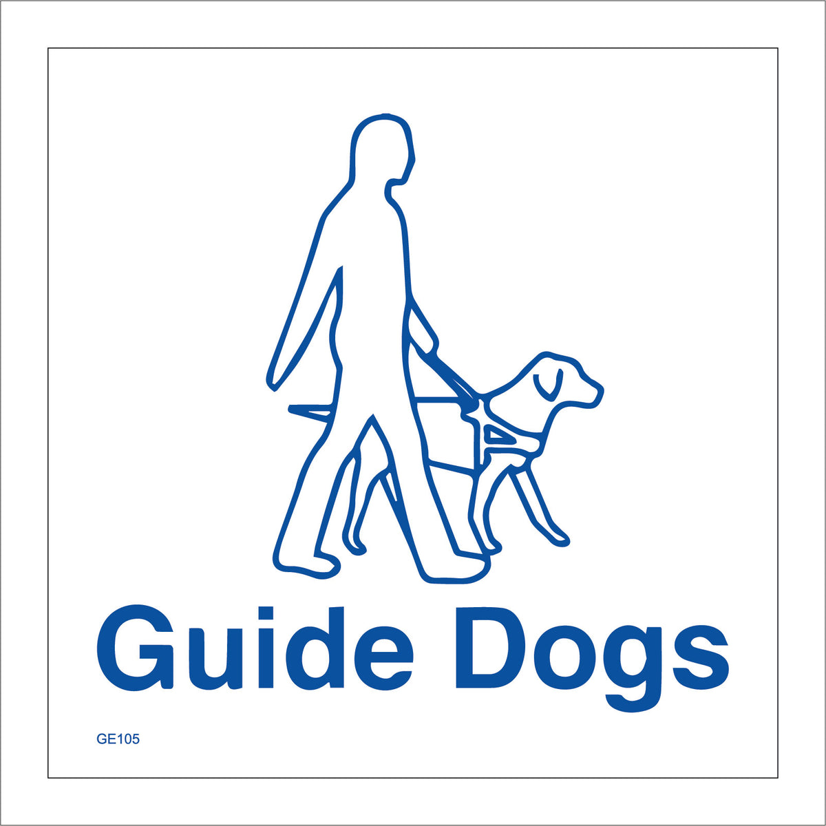 Guide Dogs Sign with Person Dog – PWDirect