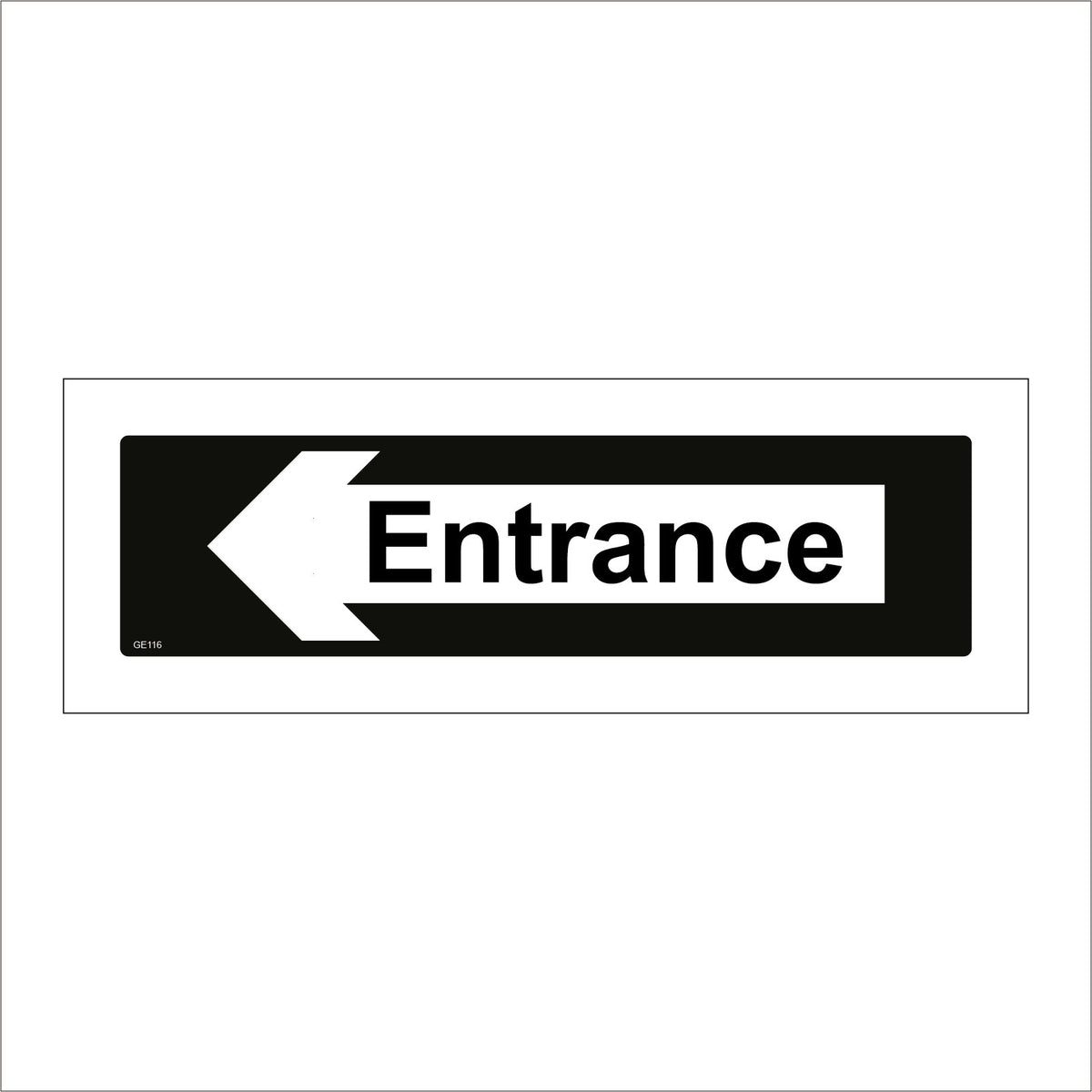 Entrance Left Sign with Arrow – PWDirect