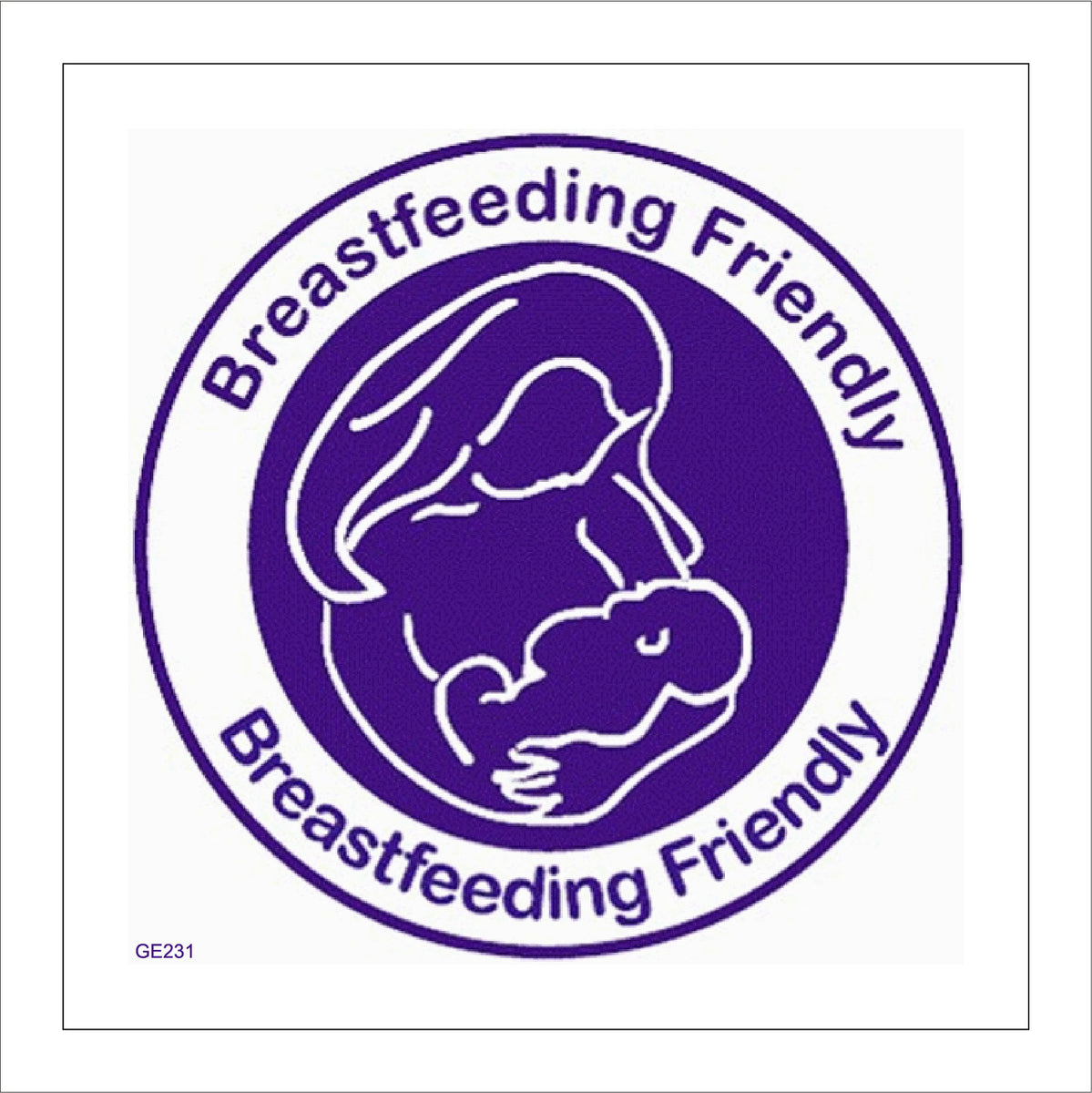Breastfeeding Friendly Sign with Woman Baby – PWDirect