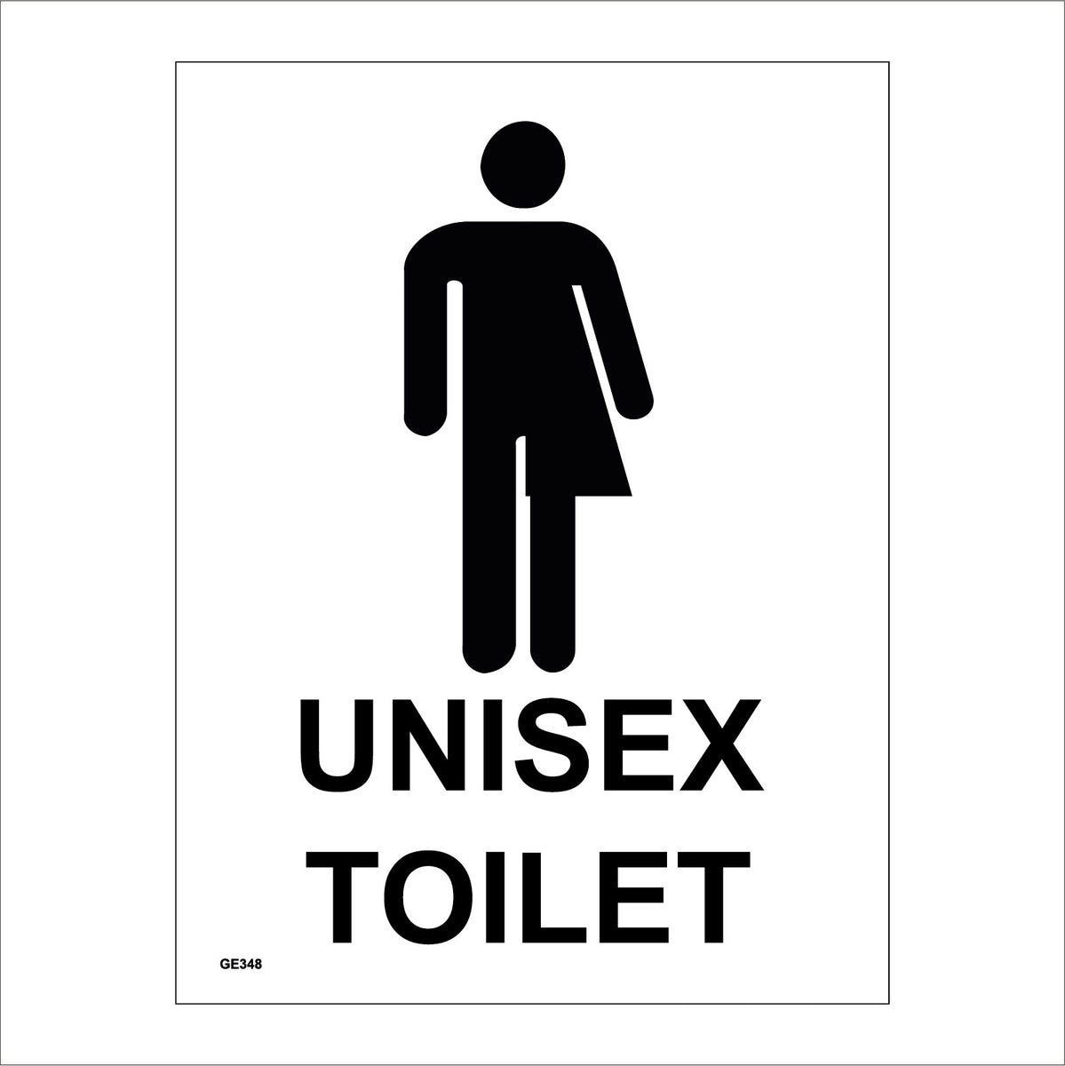 Unisex Toilet Sign with Person – PWDirect