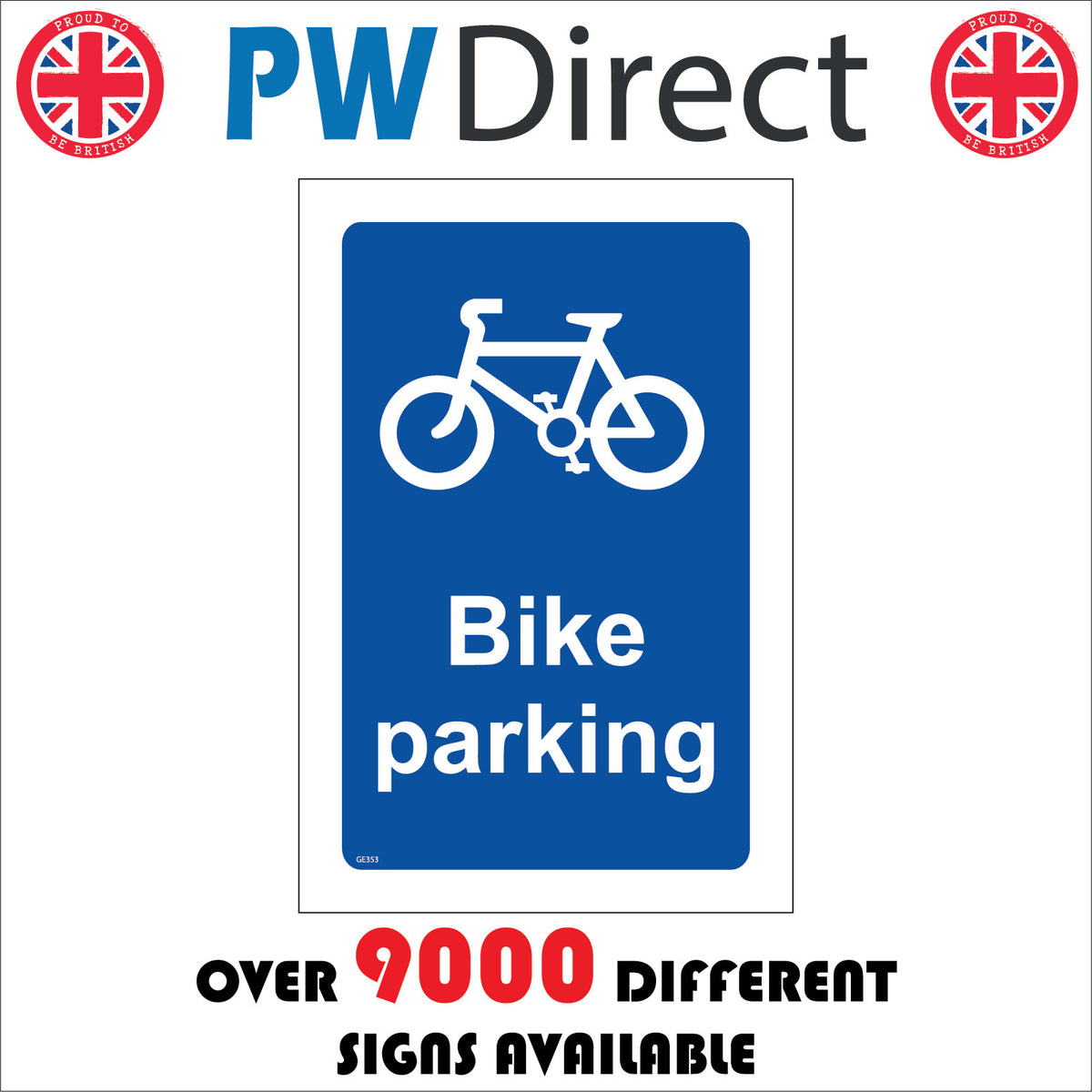 Bike Parking Sign with Bike – PWDirect