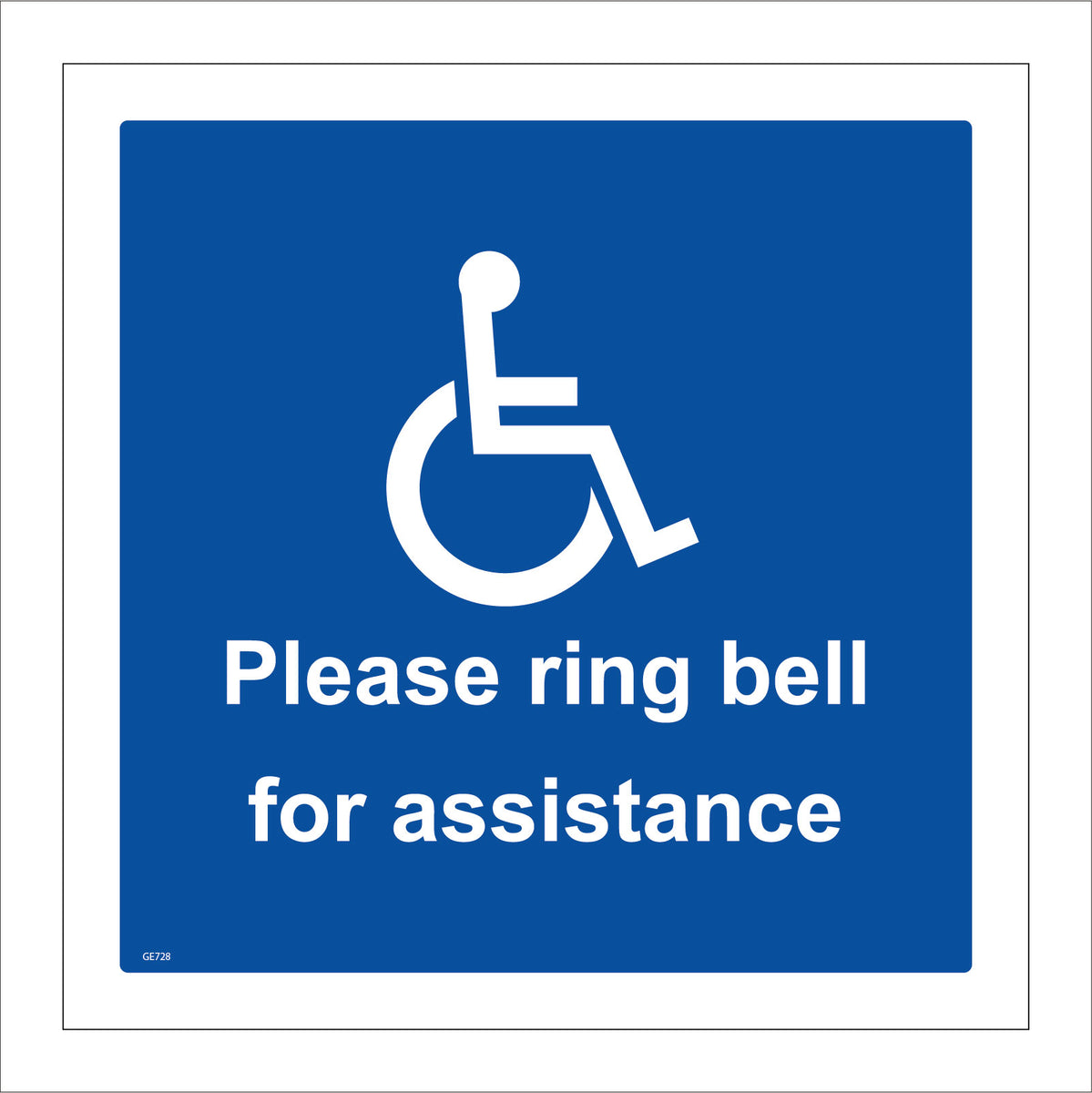 Please Ring Bell For Assistance Sign with Disabled Logo – PWDirect