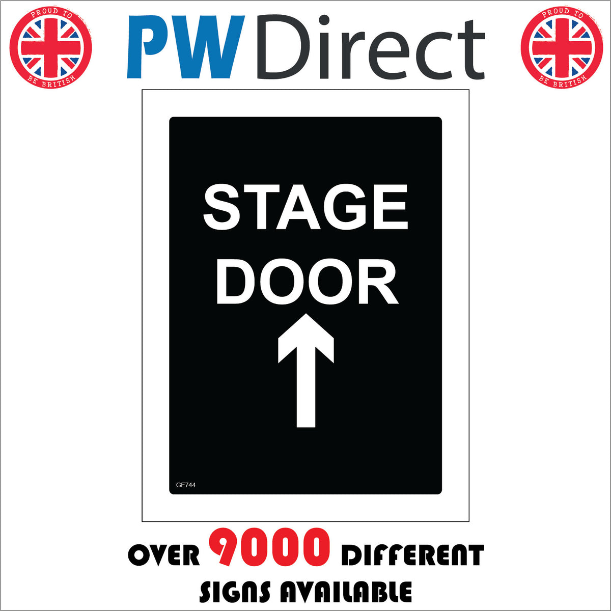 Stage Door Up Arrow Sign with Up Arrow – PWDirect