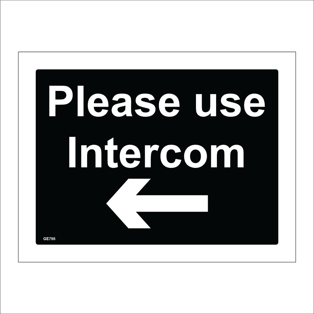Please Use Intercom Left Arrow Sign with Left Arrow – PWDirect