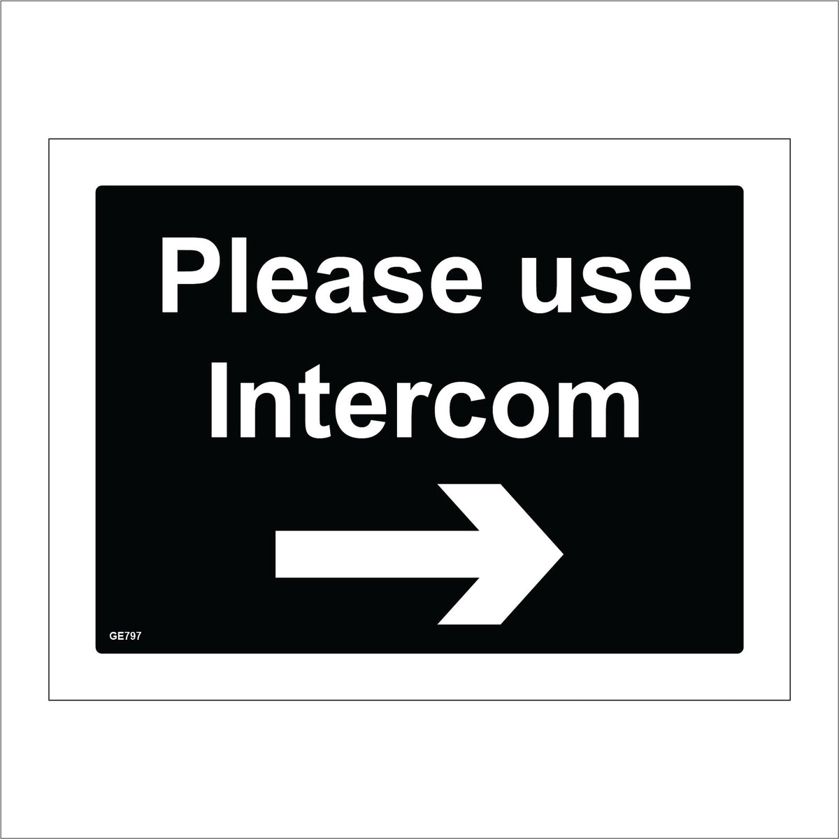 Please Use Intercom Right Arrow Sign with Right Arrow – PWDirect