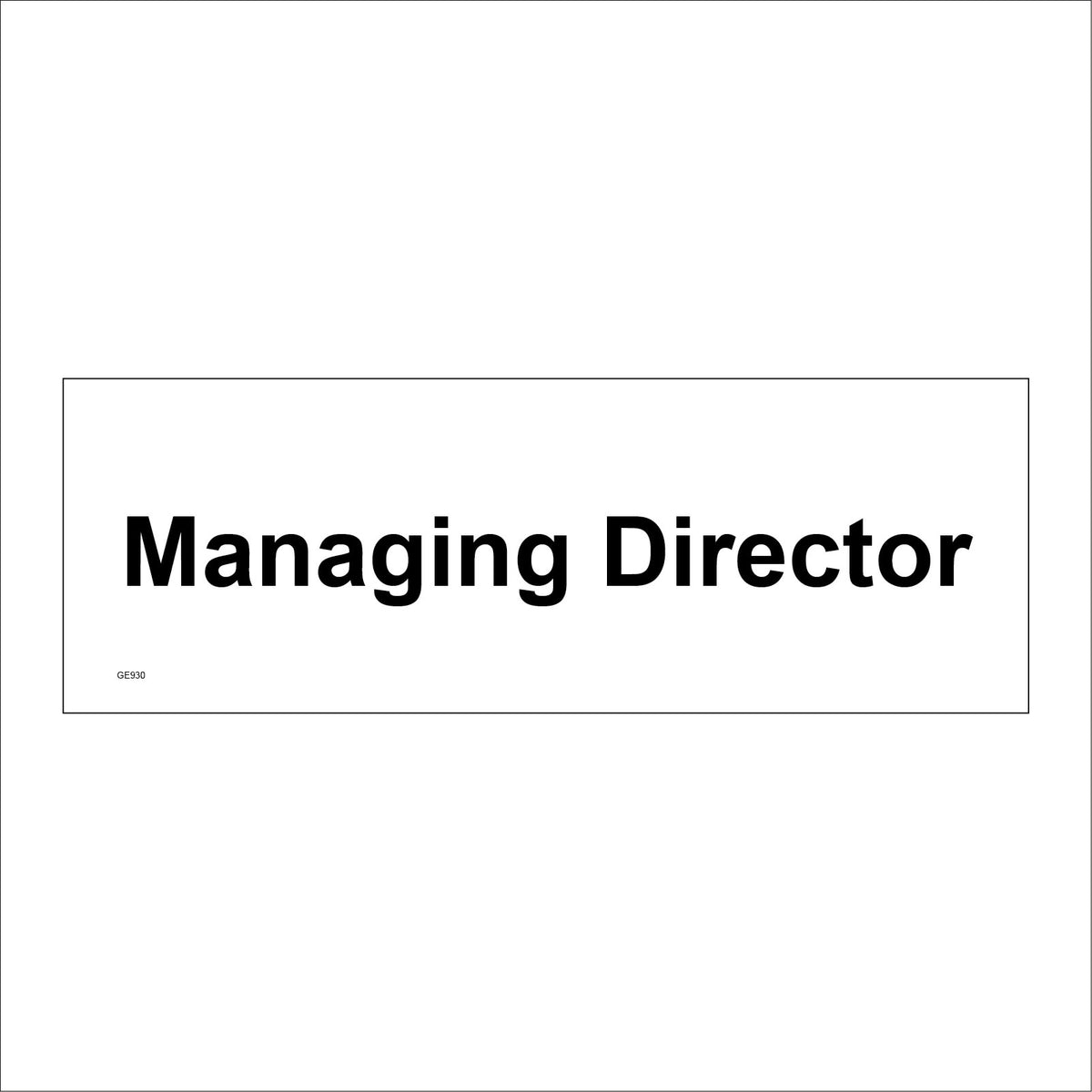 Managing Director Parking Space Door Office Wall Plaque Information ...