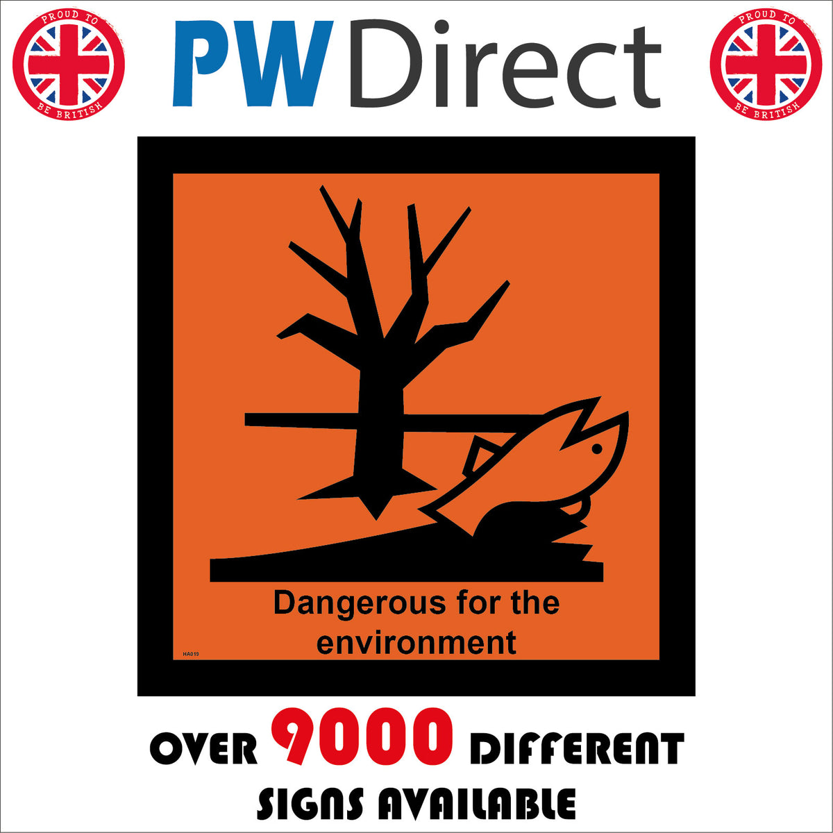 Dangerous For The Environment Sign with Tree Fish Water – PWDirect