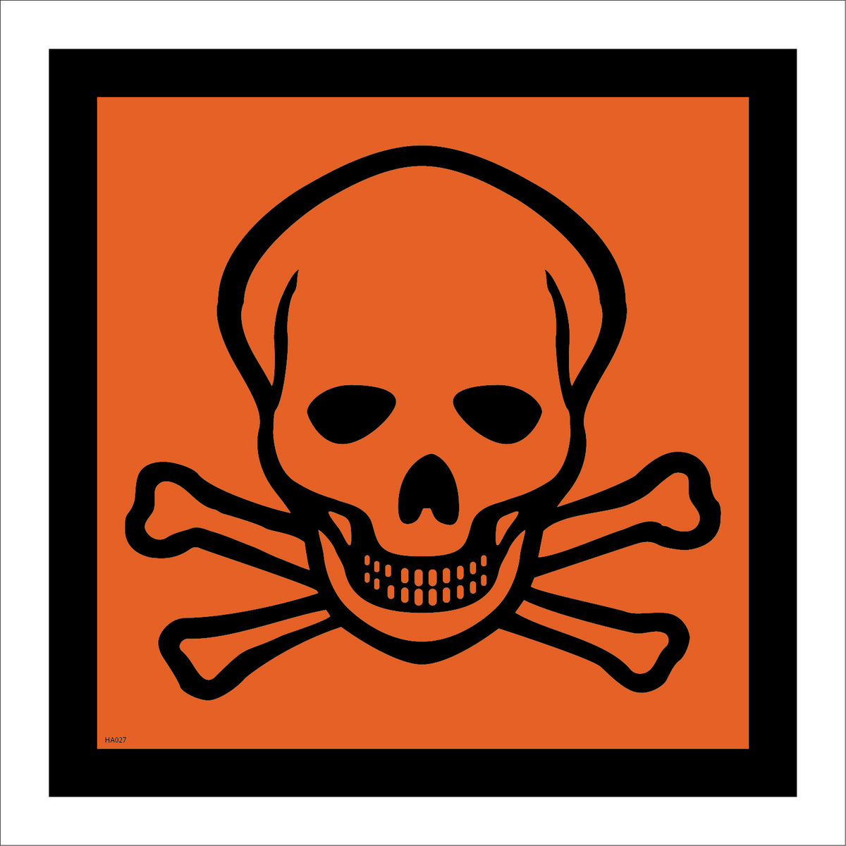Very Toxic Hazard Sign Sign with Skull & Cross Bones – PWDirect