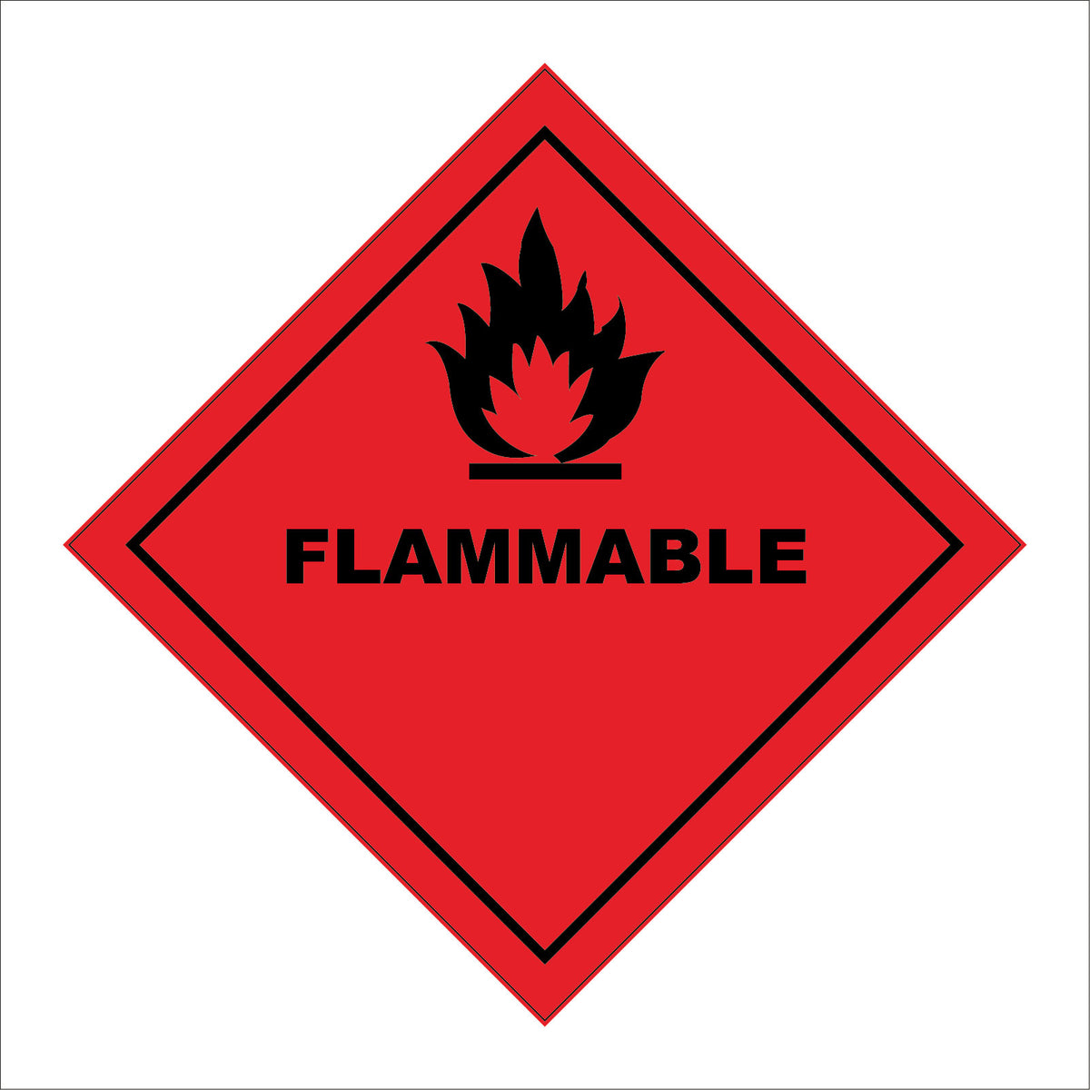 Flammable Sign with Fire – PWDirect