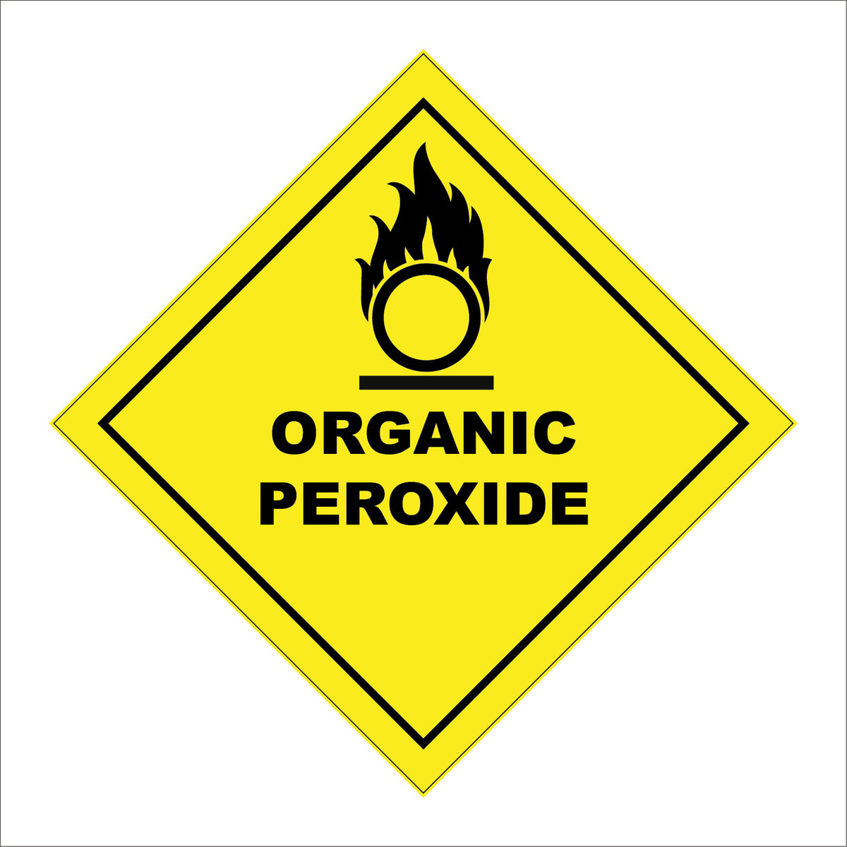 Organic Peroxide Sign with Fire Circle – PWDirect