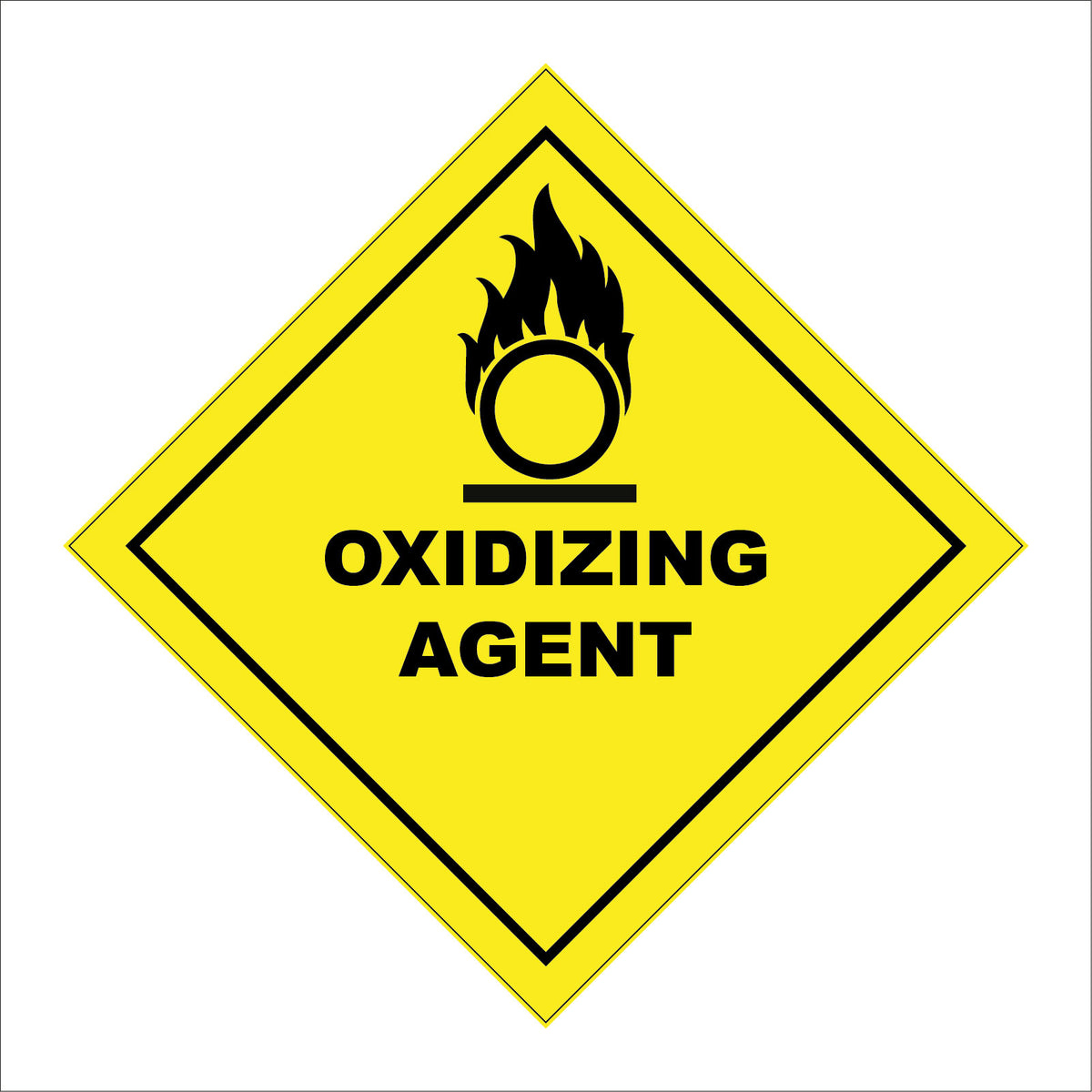Oxidizing Agent Sign with Fire Circle – PWDirect