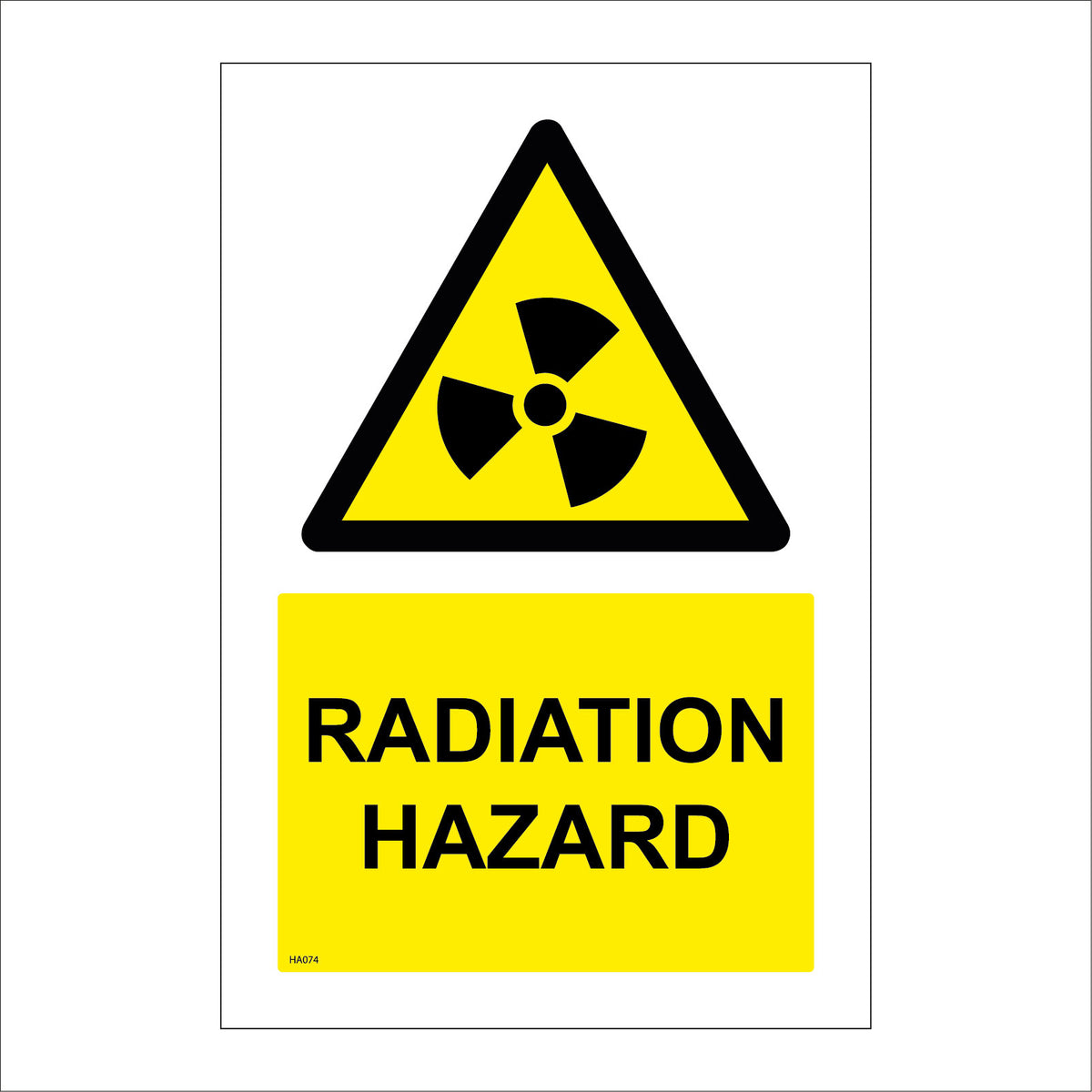 Radiation Hazard Sign Sign with Radioactive Sign Triangle – PWDirect