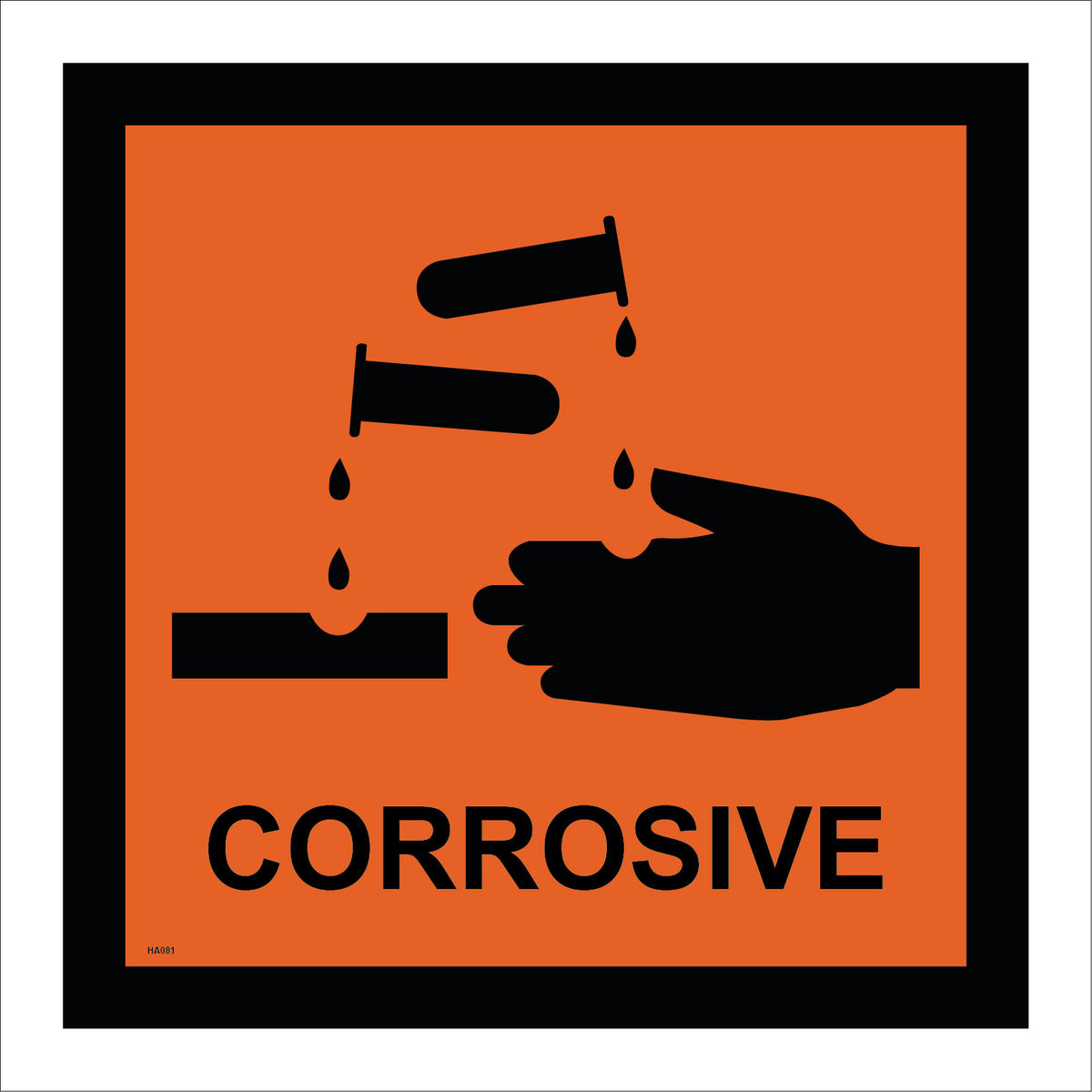 Corrosive Sign with Hands Acid – PWDirect
