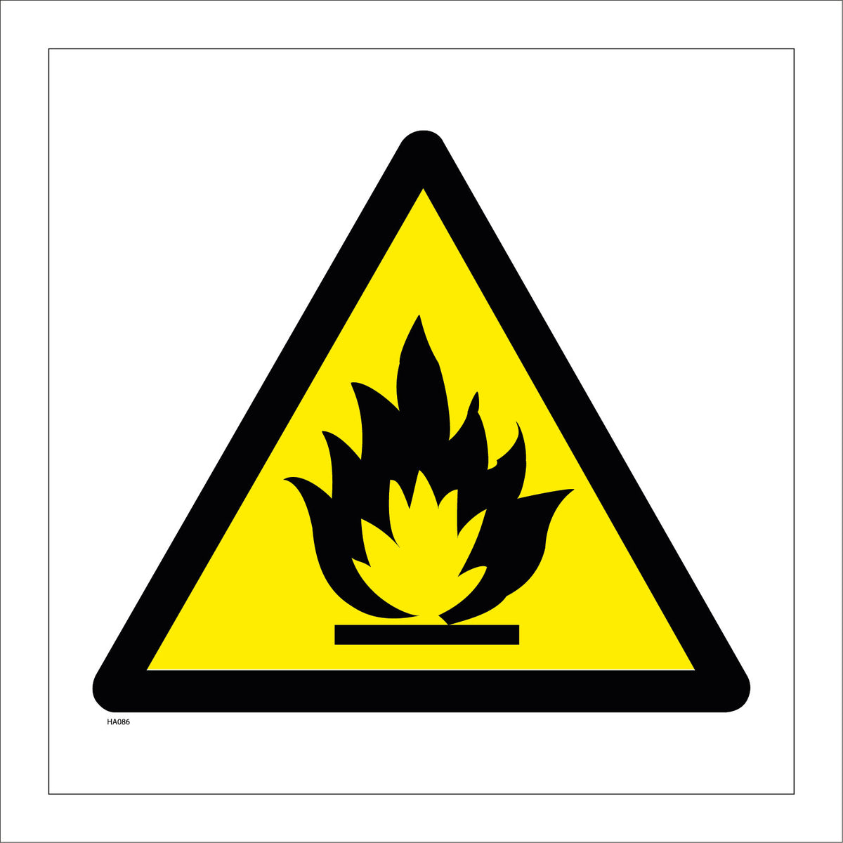 Fire Hazard Sign Sign with Fire Triangle – PWDirect