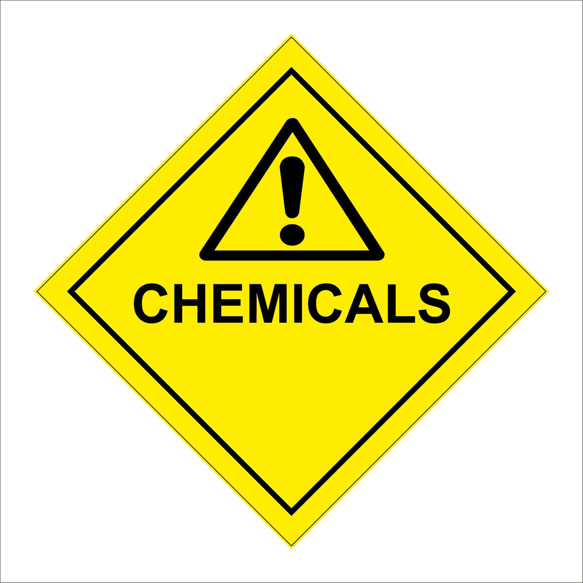 Chemicals Sign with Triangle Exclamation Mark – PWDirect