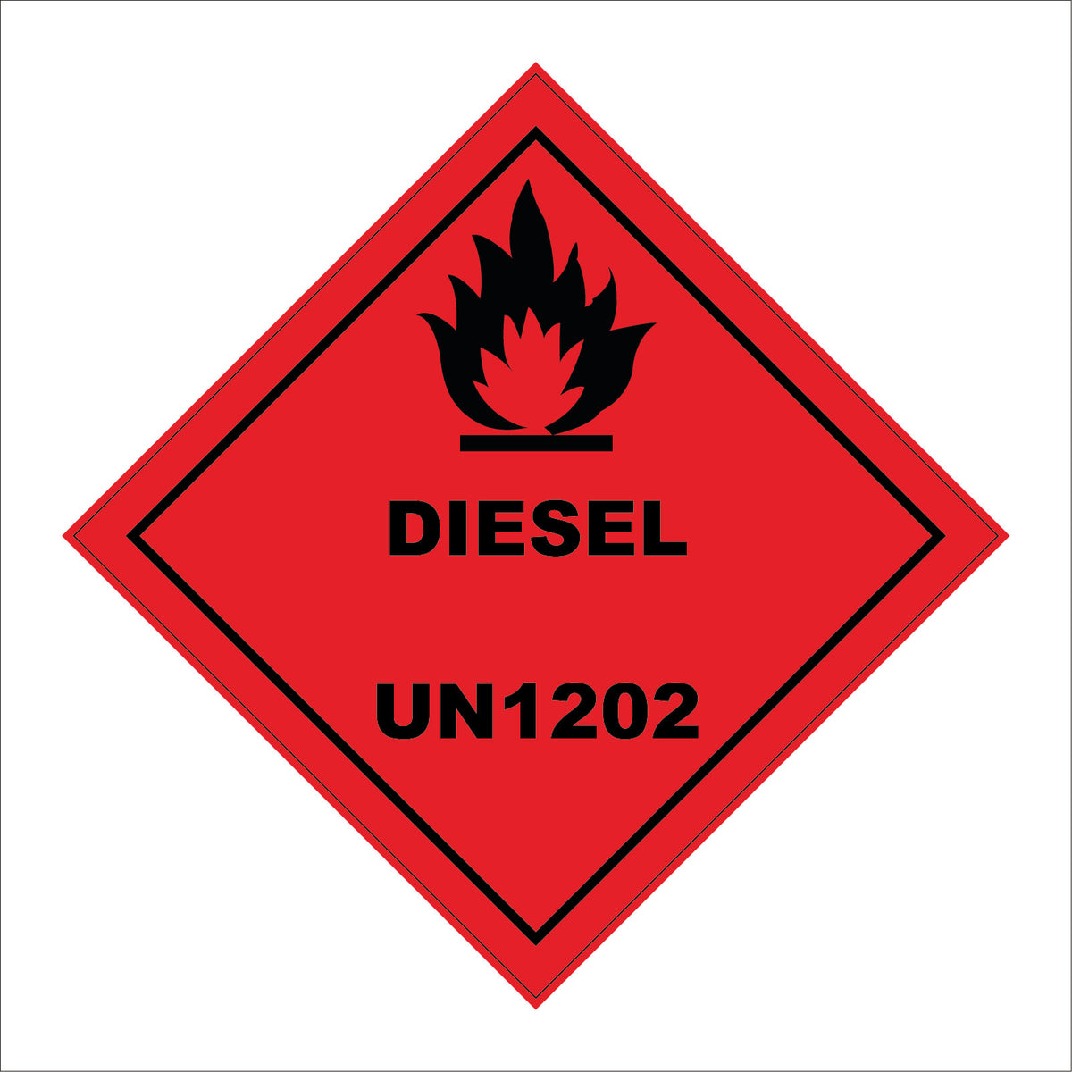 Diesel Un1202 Sign with Fire – PWDirect