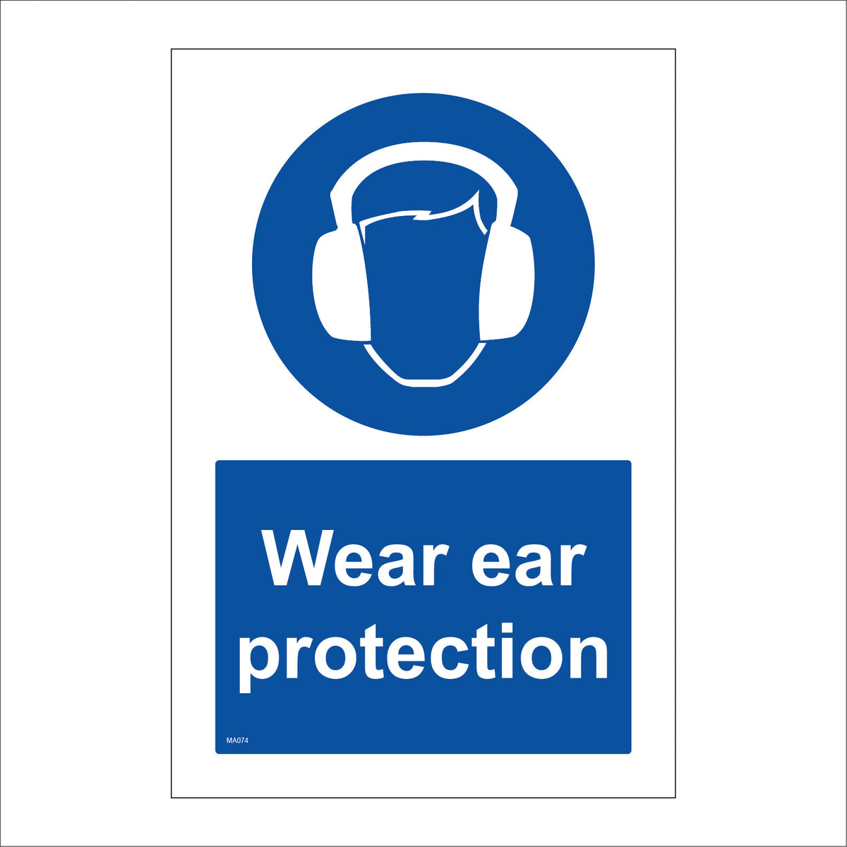 Wear Ear Protection Sign with Face Headphones – PWDirect