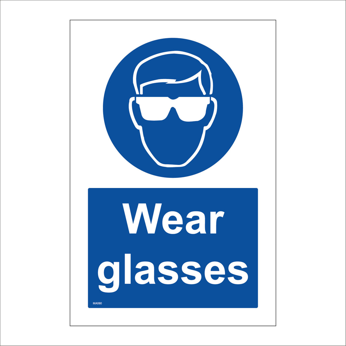 Wear Glasses Sign with Face Glasses – PWDirect