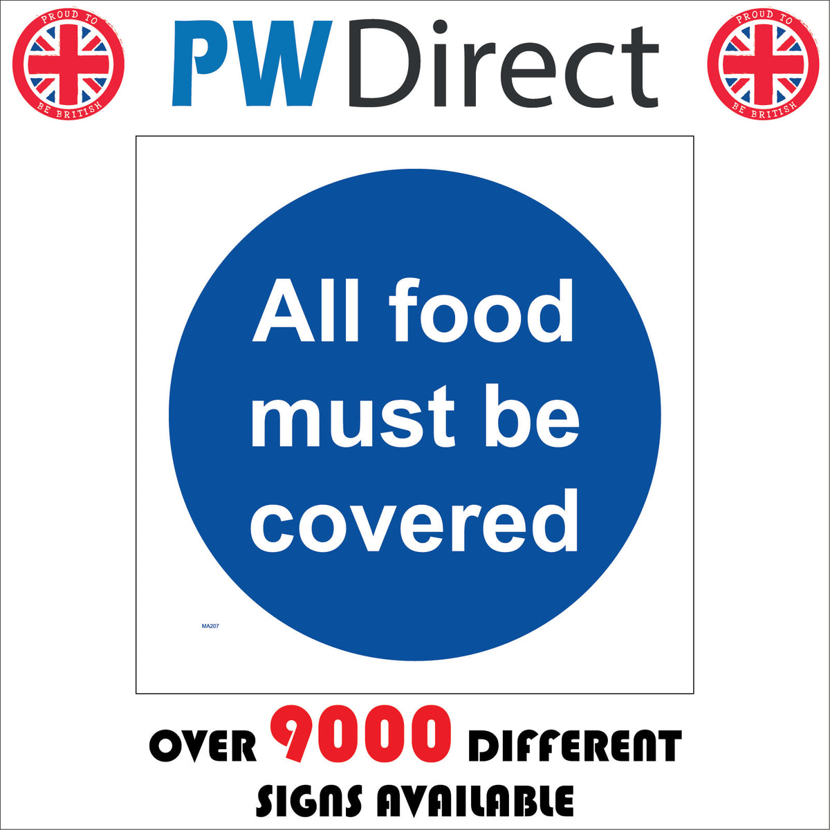 All Food Must Be Covered Sign – PWDirect