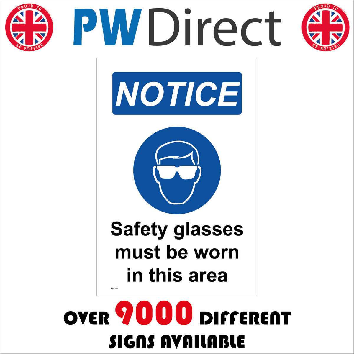 Safety Glass Sign Eye Protection Safety Sign – Make Safety Visible