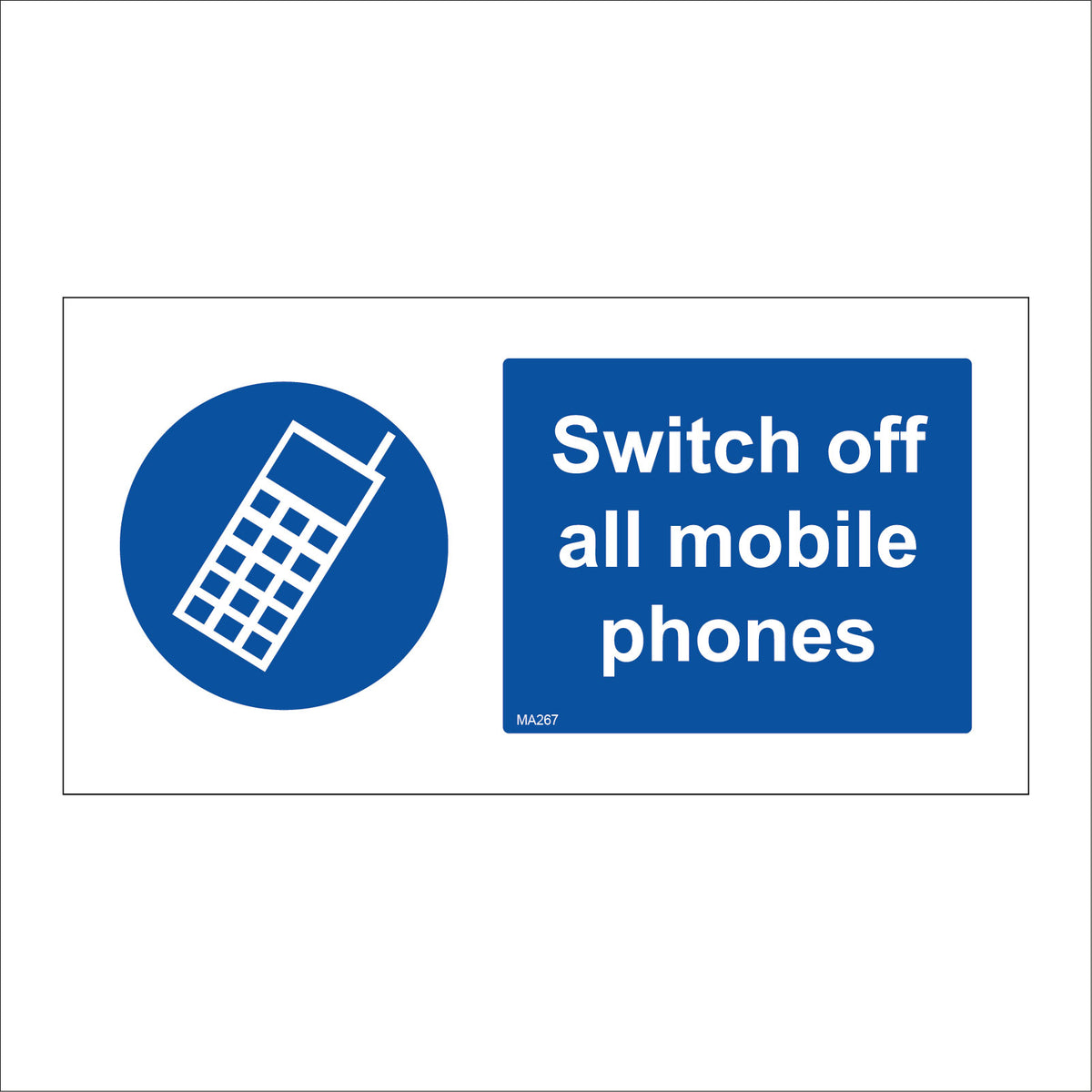 Switch Off All Mobile Phones Sign with Mobile Phone – PWDirect
