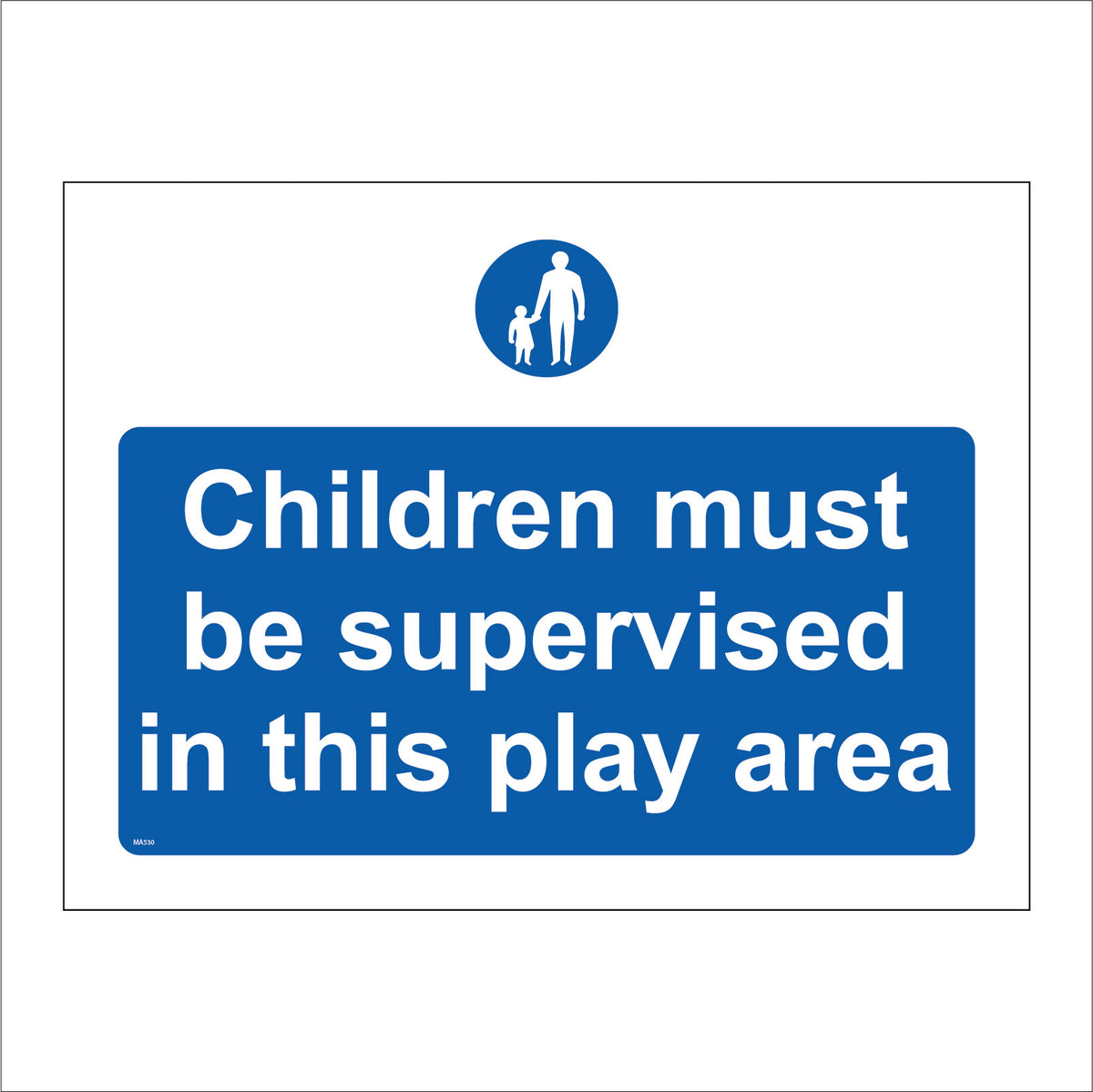 Children Must Be Supervised In This Play Area Sign with Circle Child ...