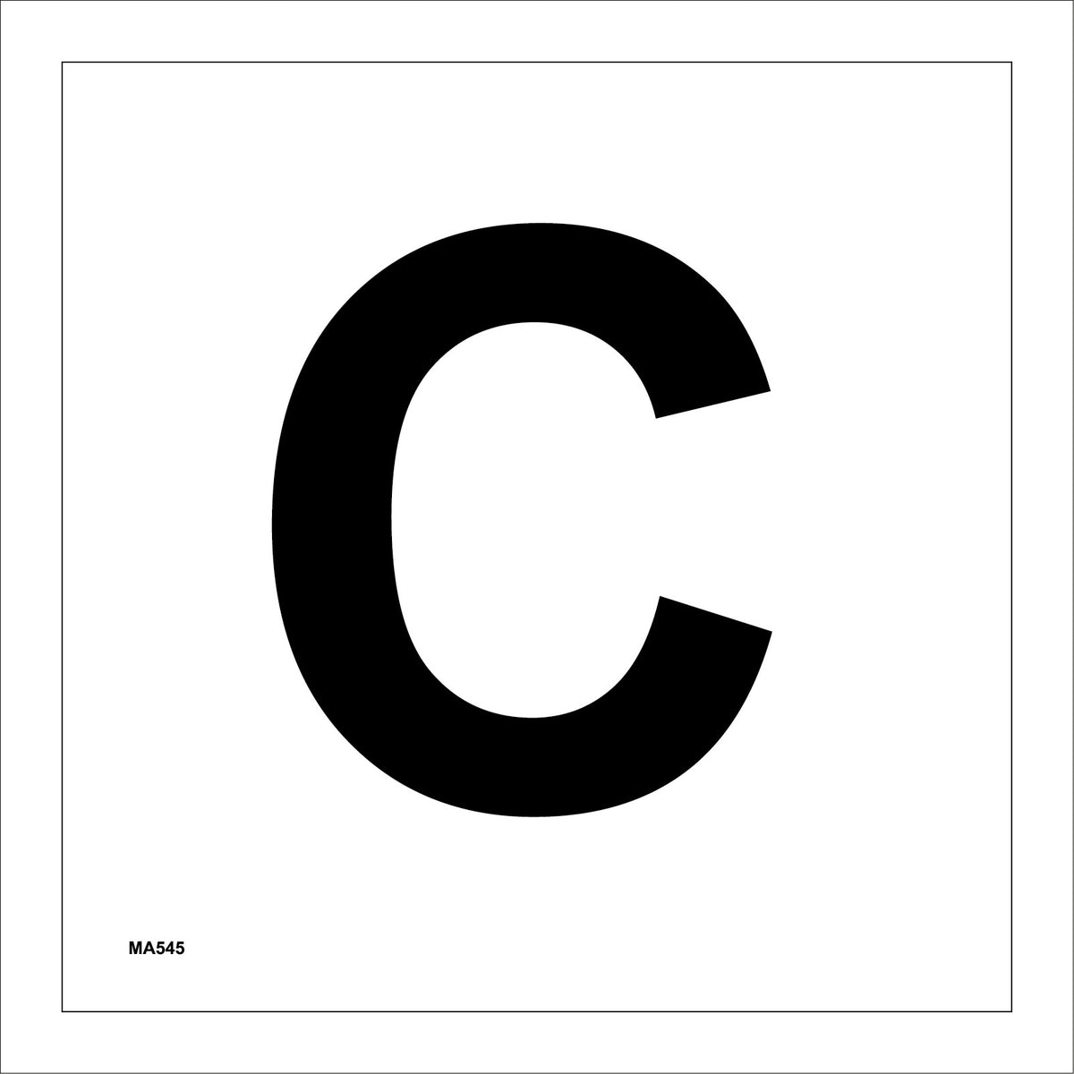 Letter Character C Warehouse Shelving Factory Storeroom Alphabet Sign ...