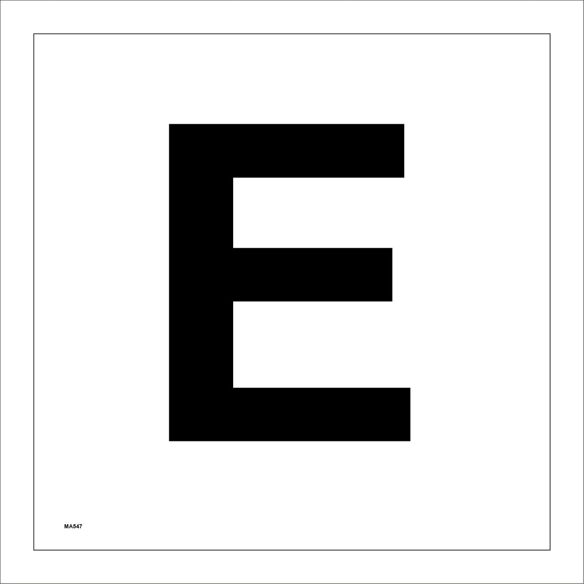 Letter Character E Warehouse Shelving Factory Storeroom Alphabet Sign ...