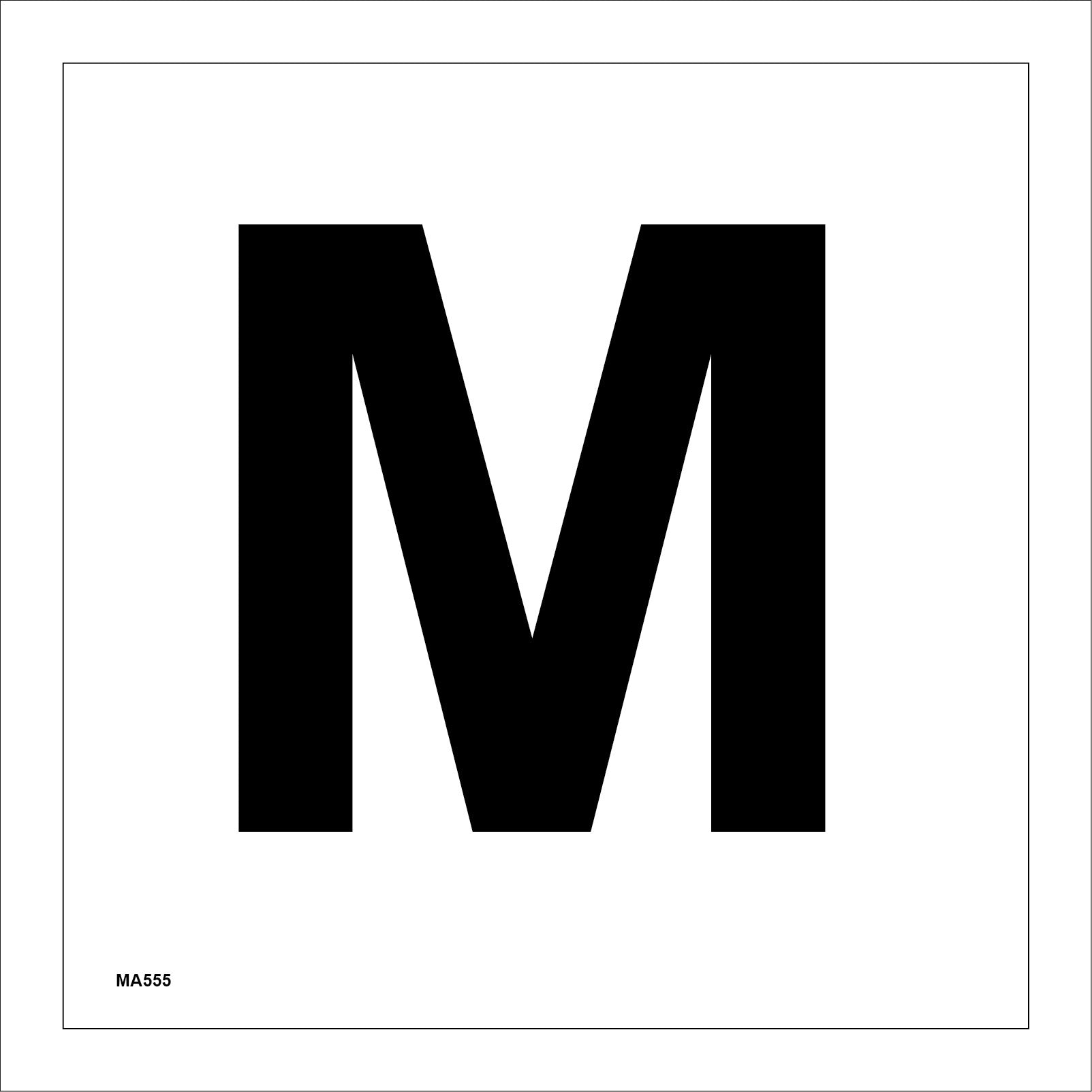 Letter Character M Warehouse Shelving Factory Storeroom Alphabet Sign ...