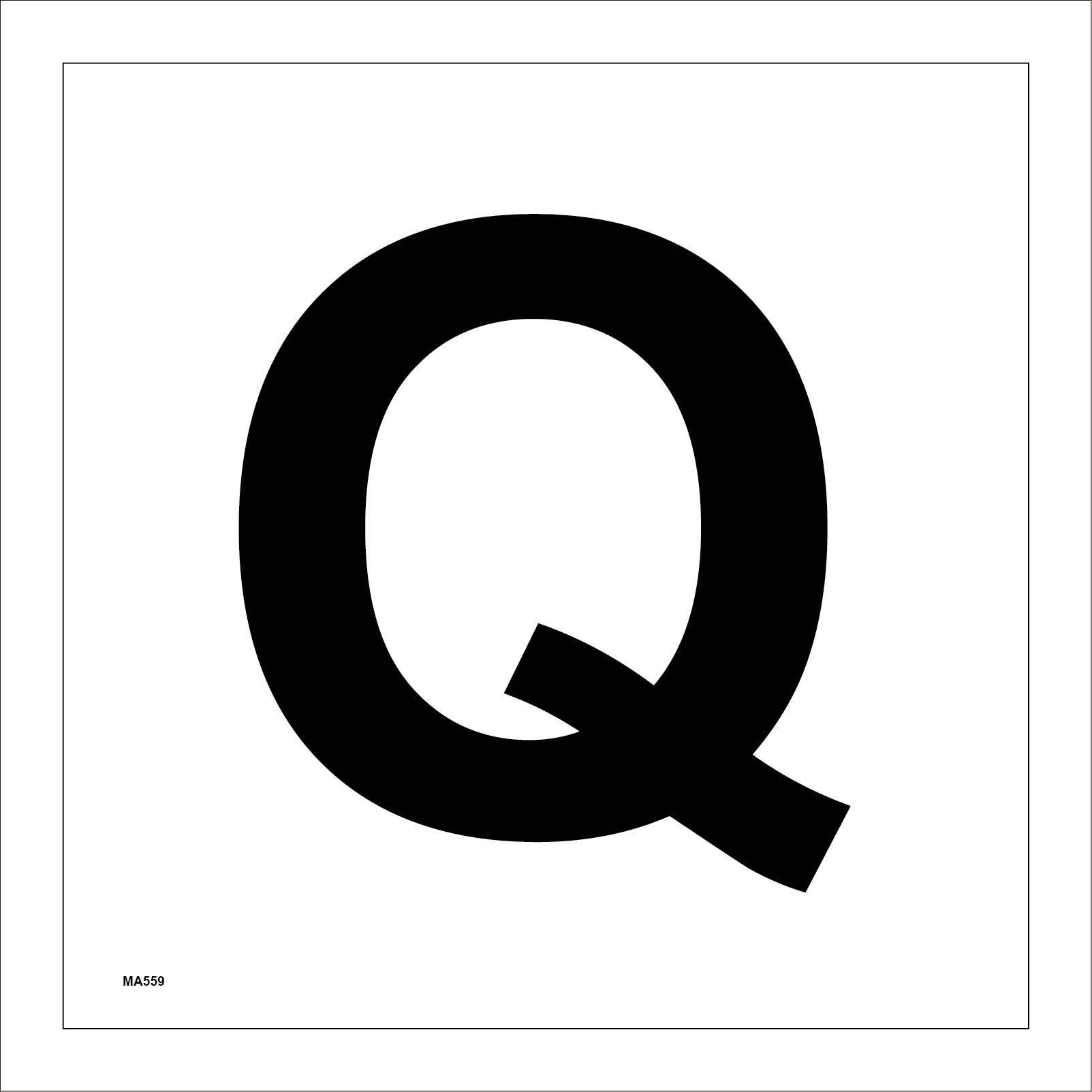 Letter Character Q Warehouse Shelving Factory Storeroom Alphabet Sign ...