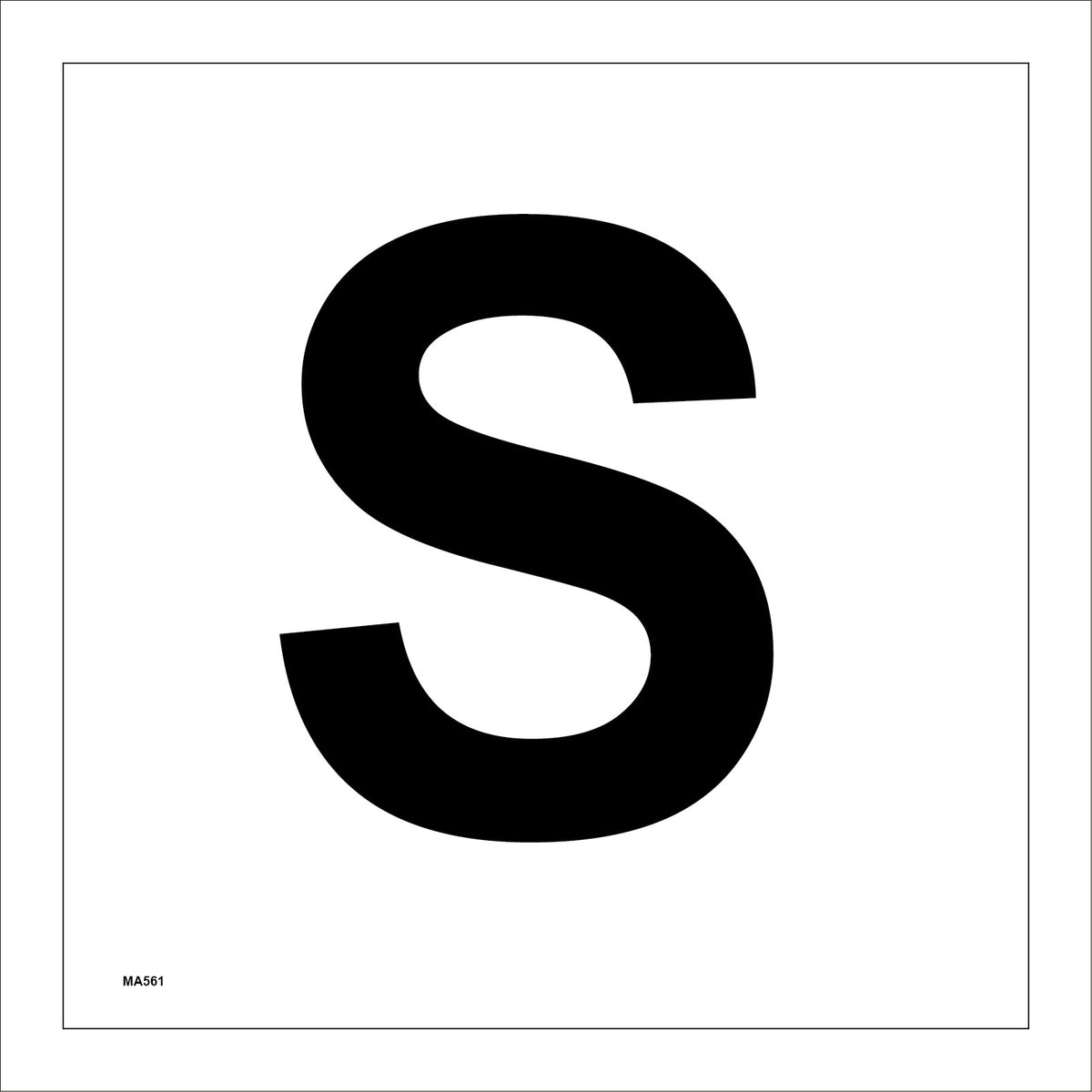 Letter Character S Warehouse Shelving Factory Storeroom Alphabet Sign ...