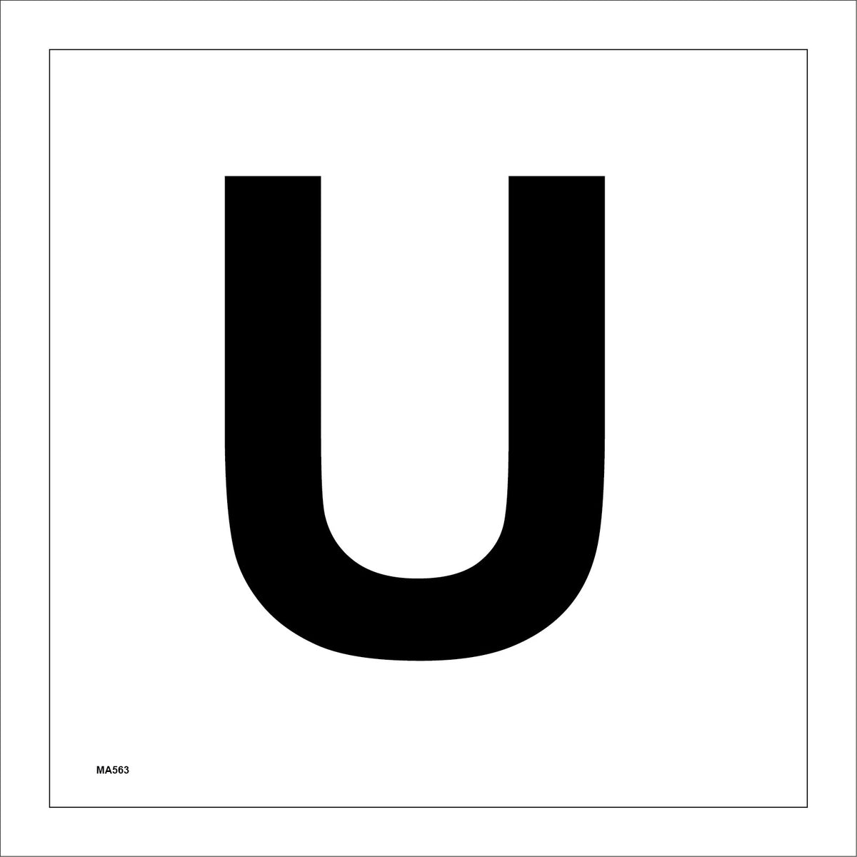 Letter Character U Warehouse Shelving Factory Storeroom Alphabet Sign ...
