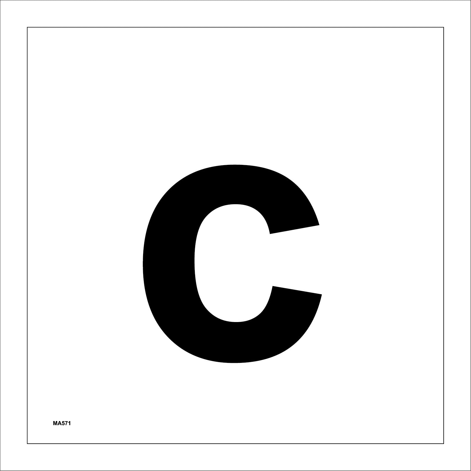 Letter Character c Warehouse Shelving Factory Storeroom Alphabet Sign ...