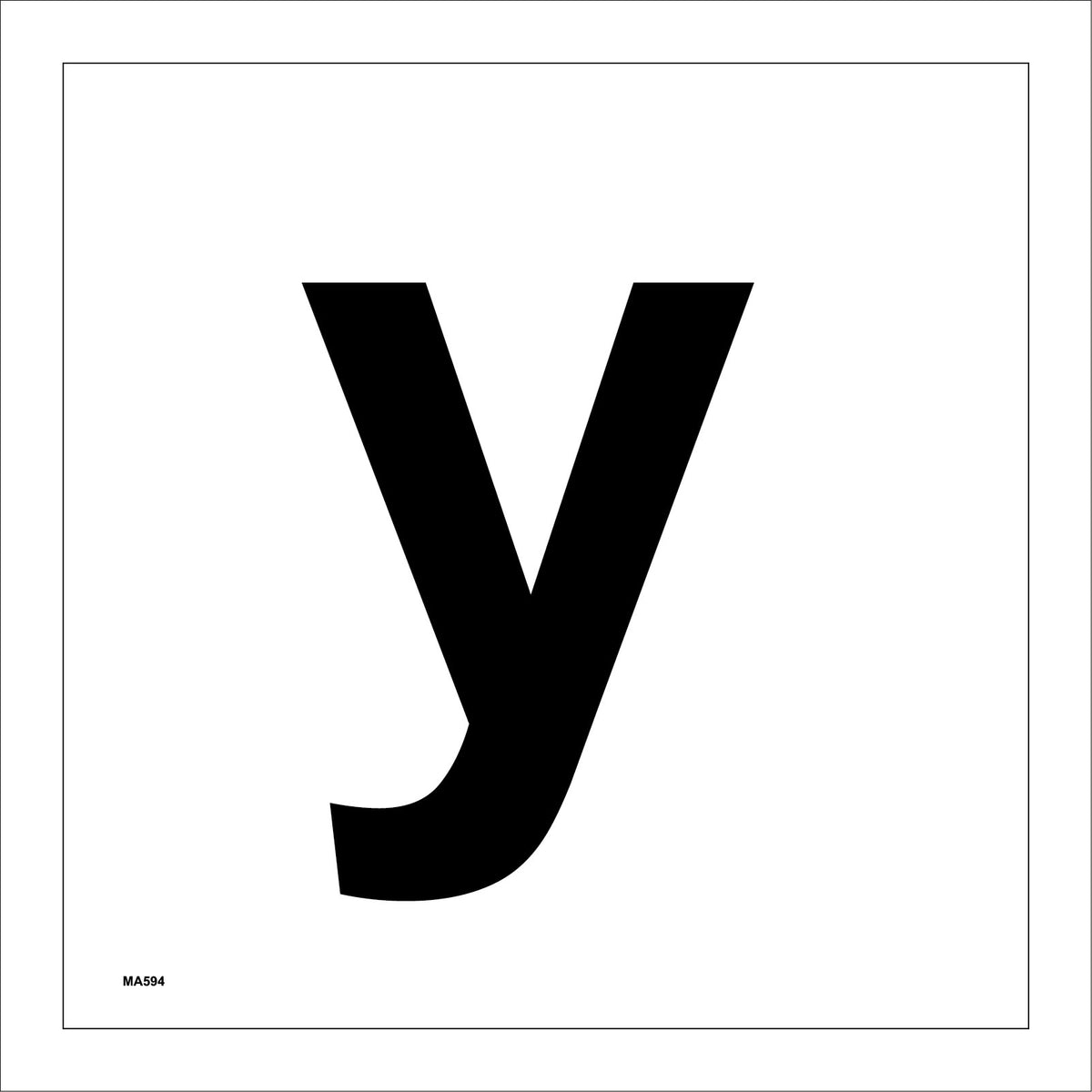 Letter Character y Warehouse Shelving Factory Storeroom Alphabet Sign ...