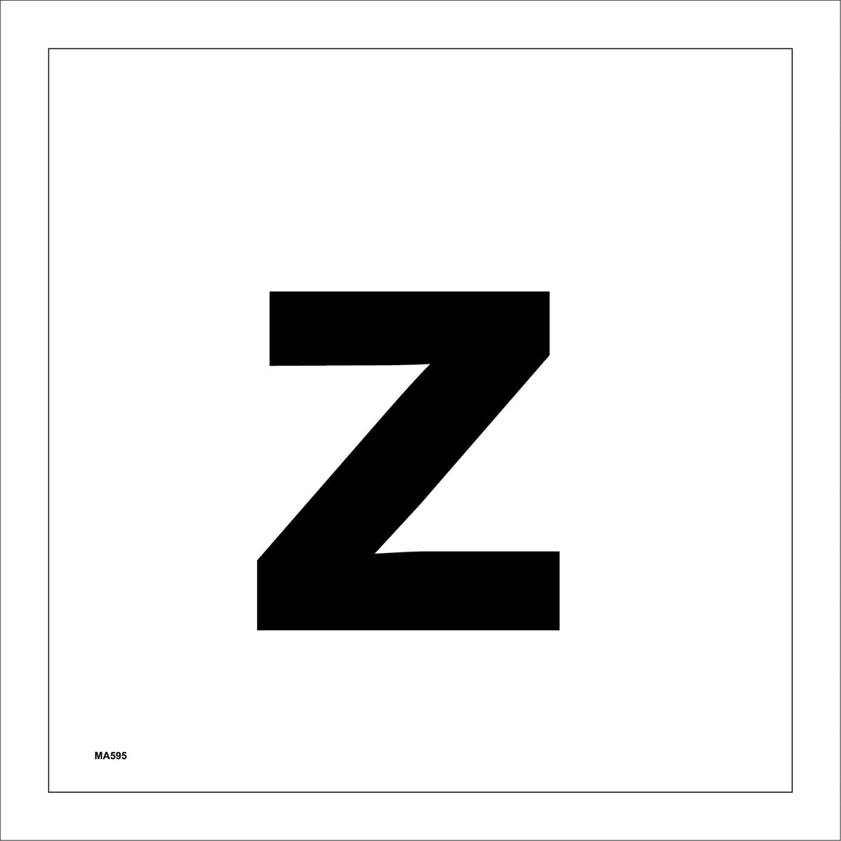 Letter Character z Warehouse Shelving Factory Storeroom Alphabet Sign ...