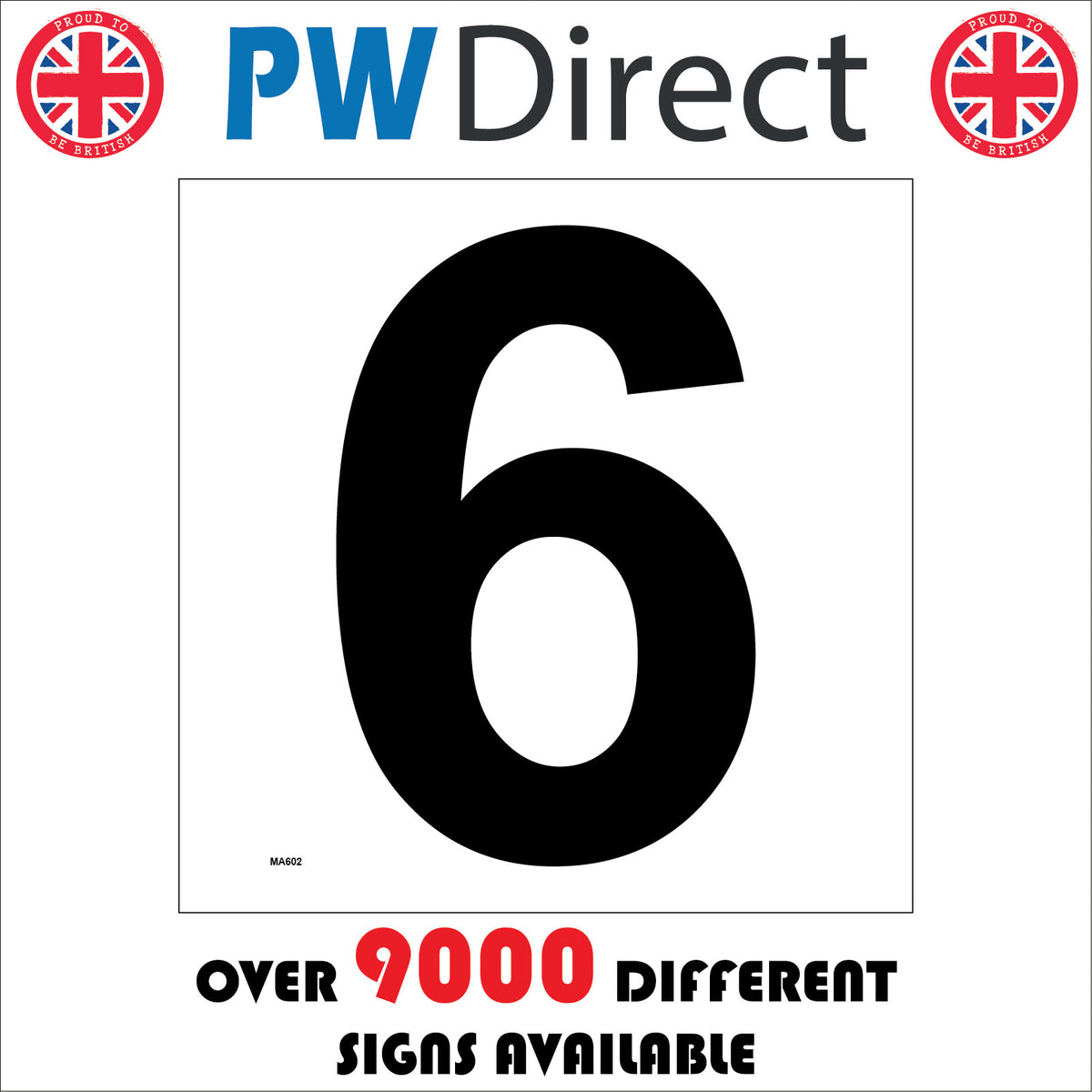 Letter Character 6 Warehouse Shelving Factory Storeroom Number Sign ...