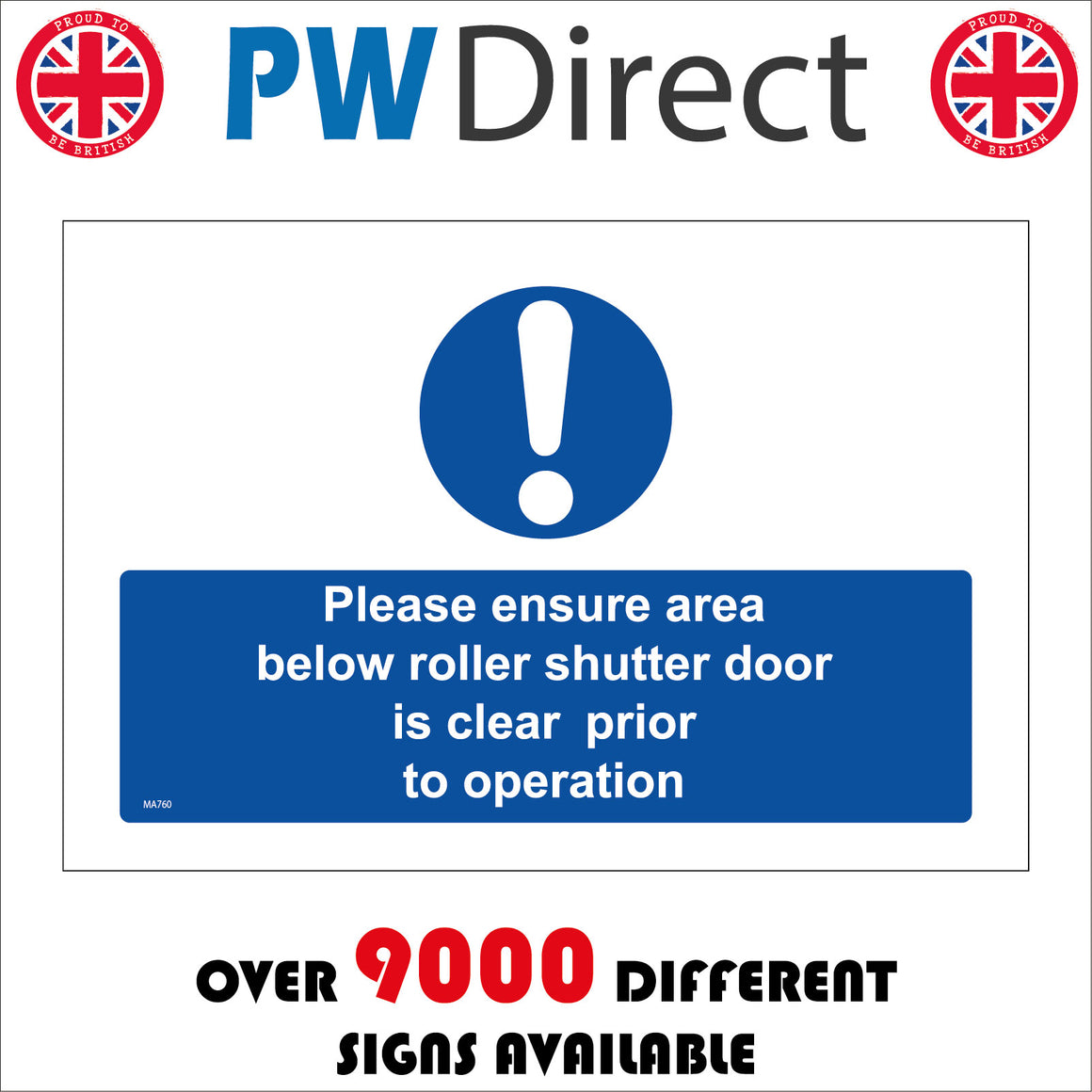 Please Ensure Area Below Roller Shutter Door Is Clear Prior To ...