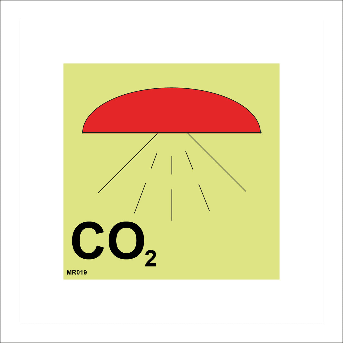 Space Protected By Co2 Sign with Block Lines – PWDirect