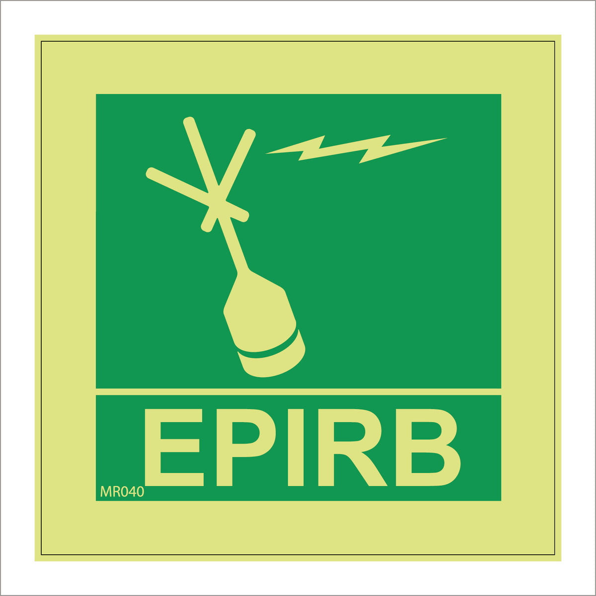 Epirb Sign with Lightning Bolt Tower – PWDirect