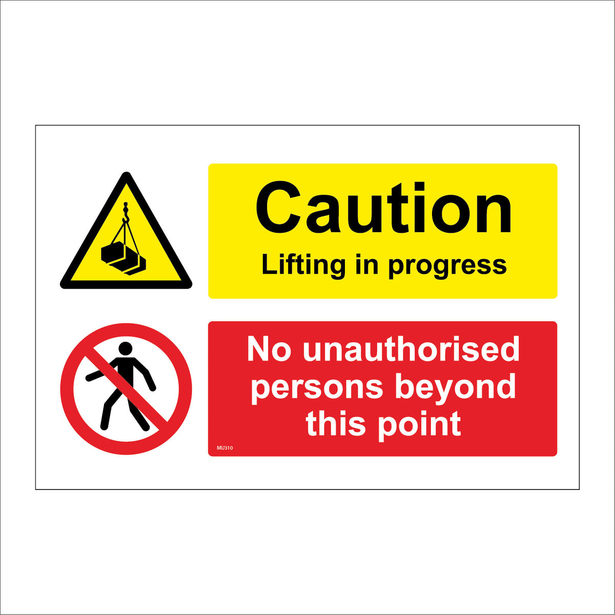 Lifting In Progress No Unauthorised Persons Beyond Point – PWDirect